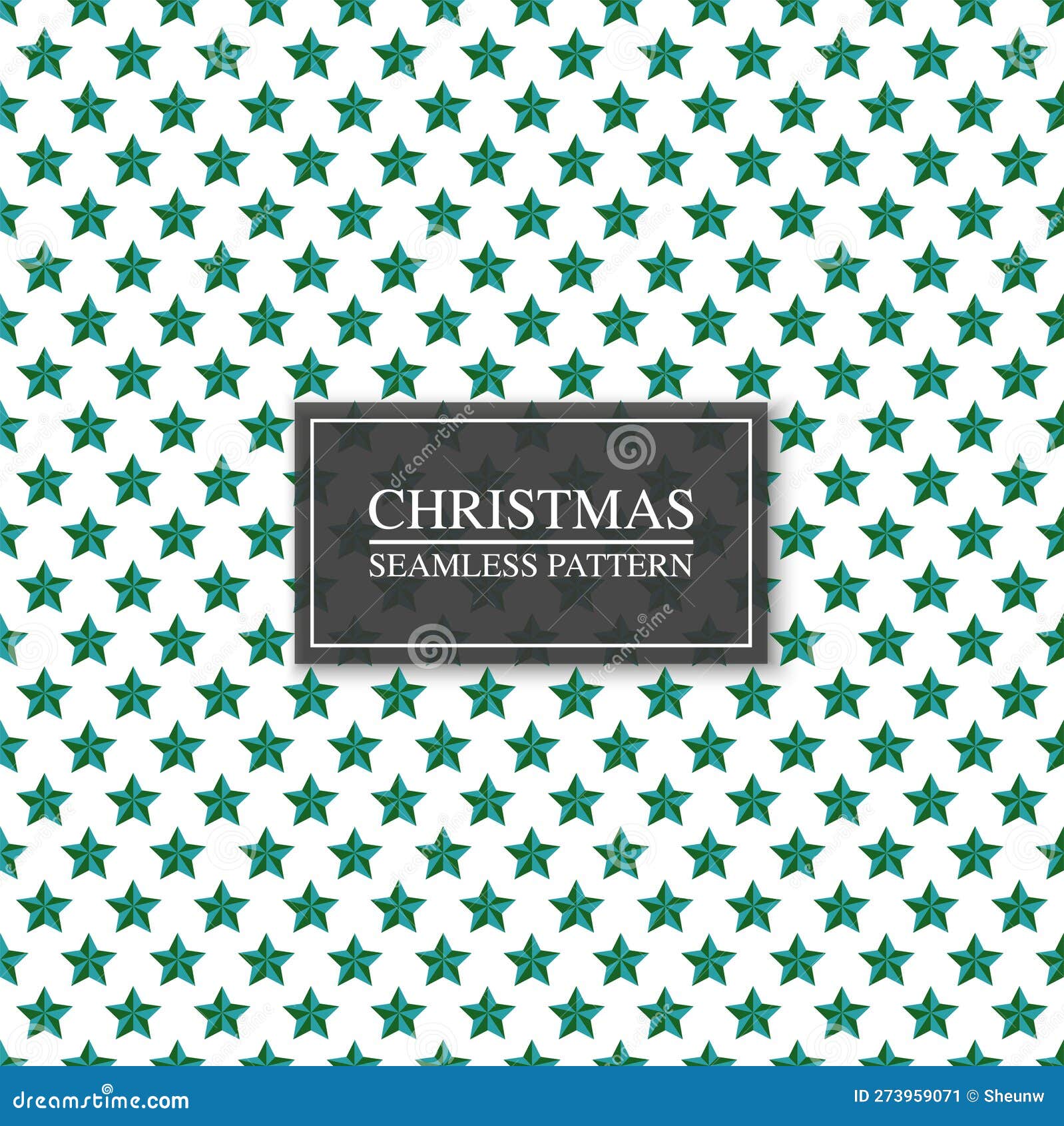 Vector Seamless Star Christmas Geometric Pattern. Repeatable Holiday ...
