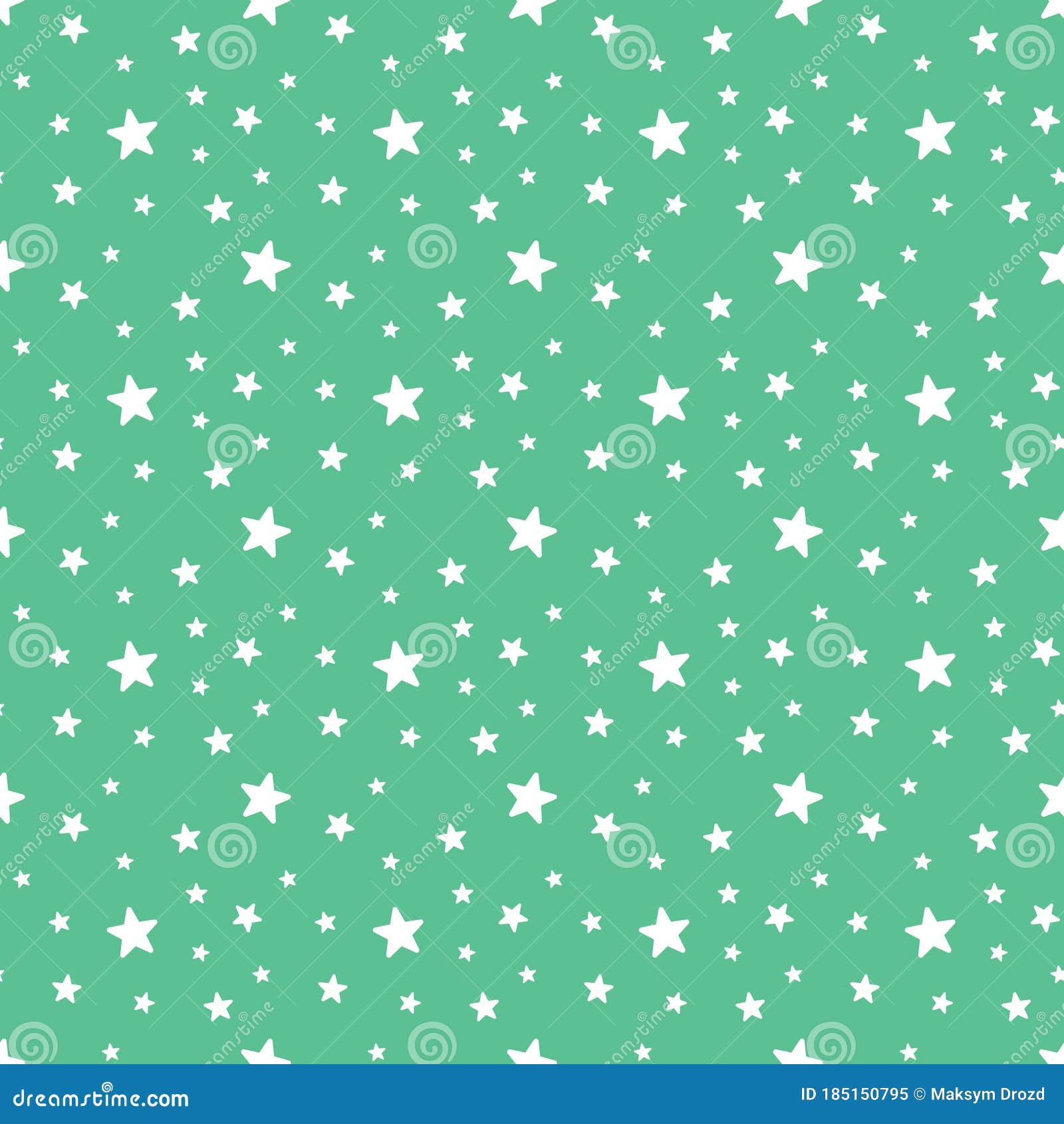 Vector Seamless Star Pattern, Star Background in Soft Green Color ...