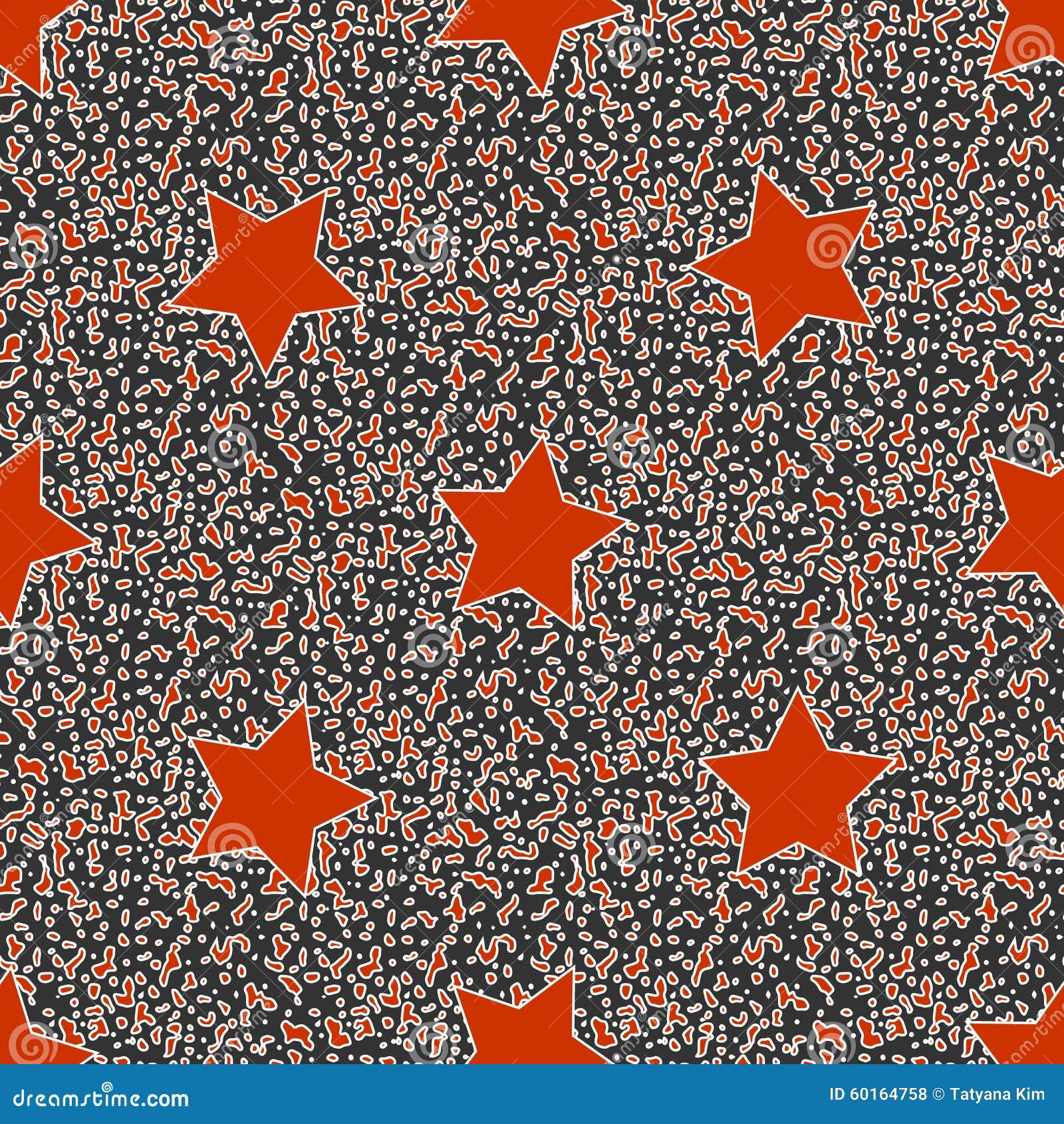 Vector Seamless Stars with Grunge Texture Stock Illustration ...