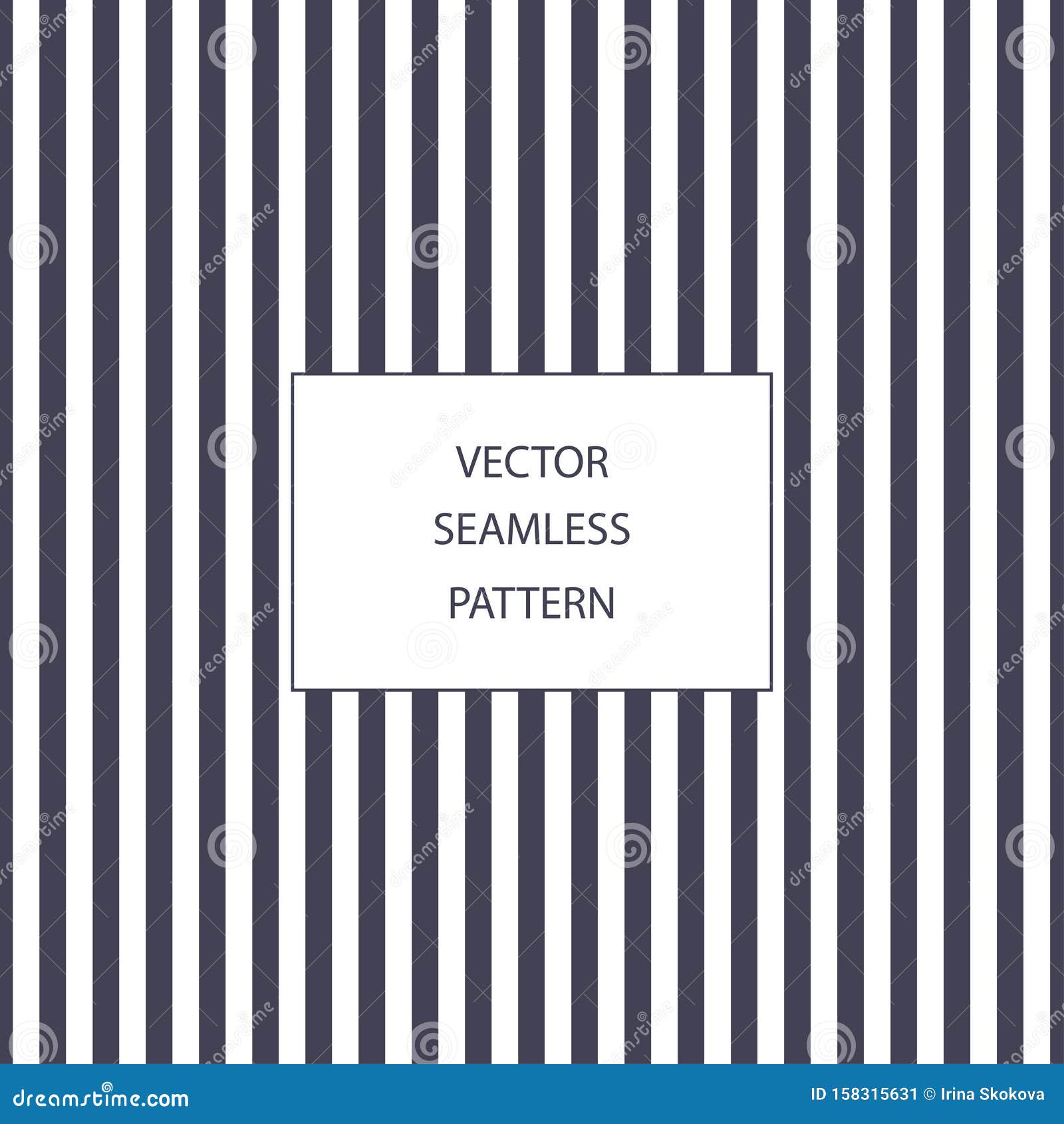 Vector Seamless Stipy Pattern. Dark Blue and White Stripes Stock Vector ...