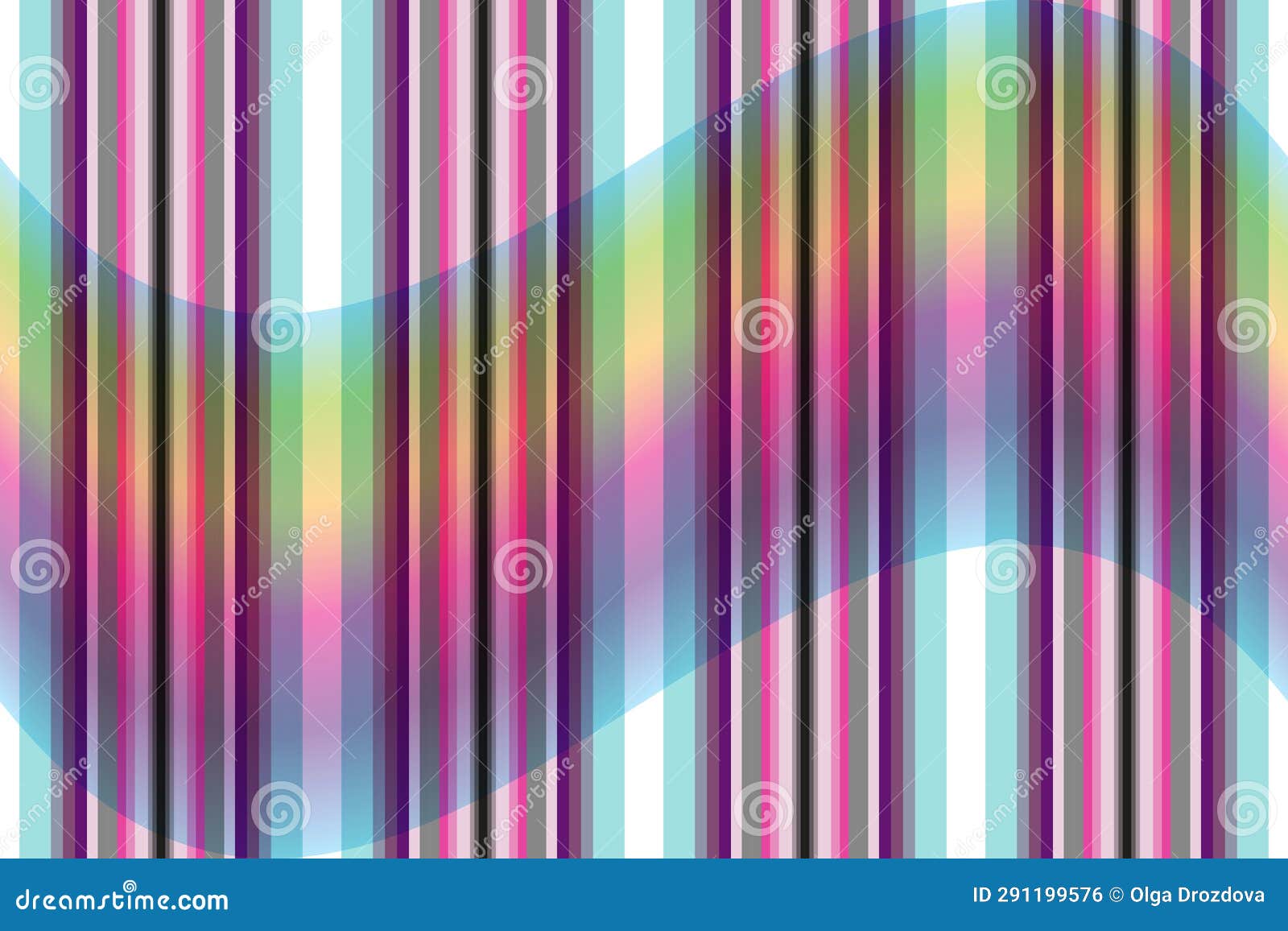 Vector Seamless Striped Pattern with Rainbow Wave Strip Stock ...