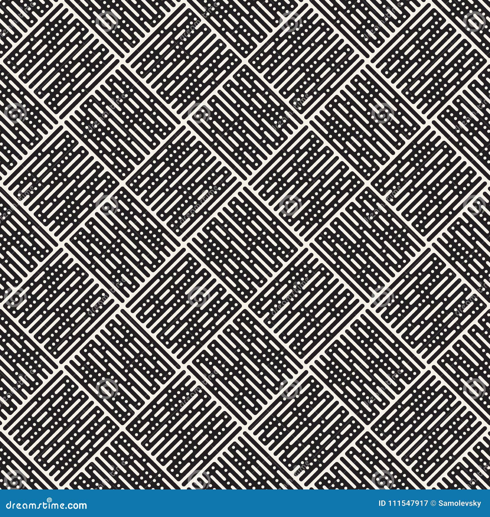 Vector Seamless Stripes Pattern. Modern Stylish Texture with Monochrome ...
