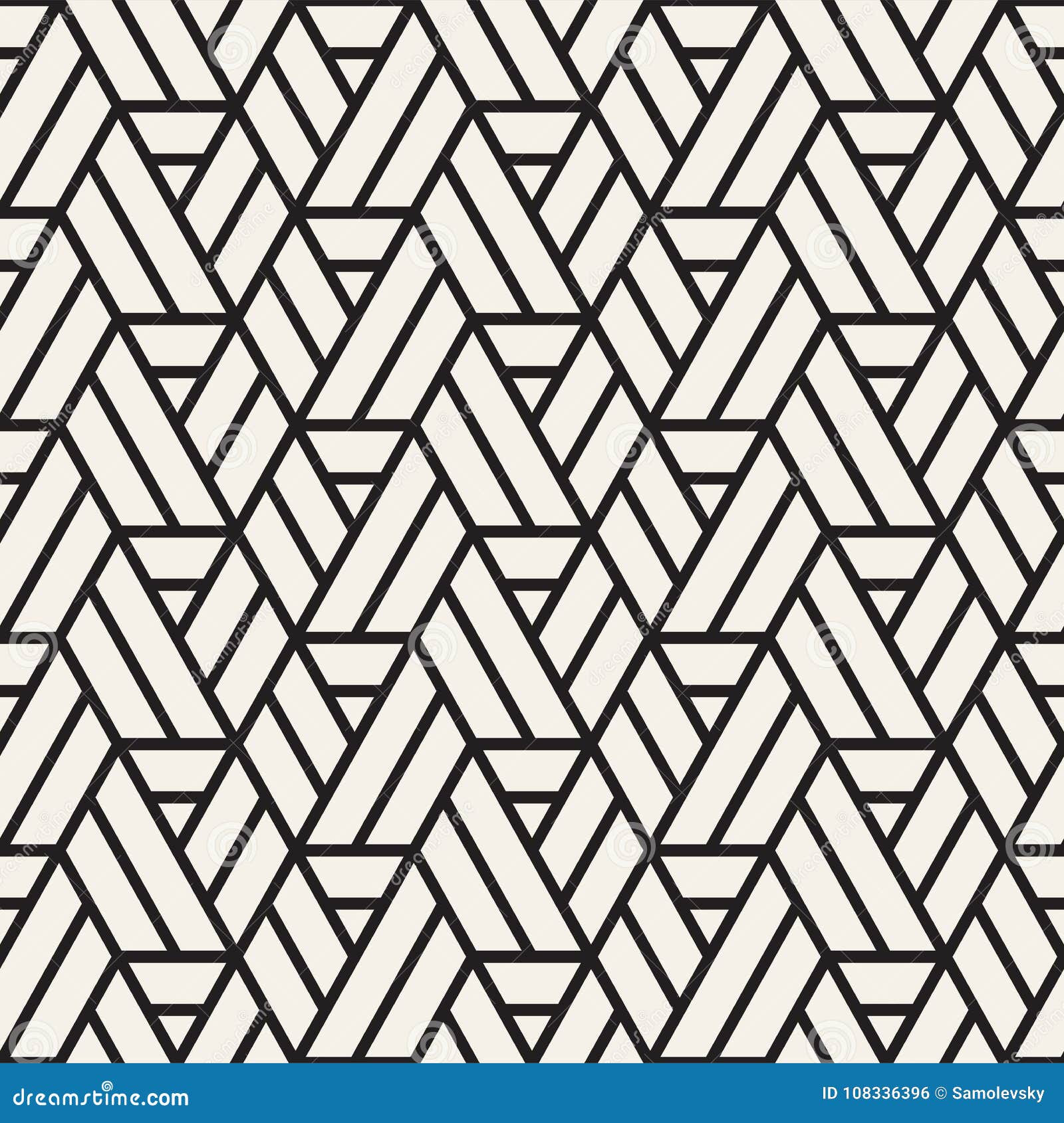 Vector Seamless Stripes Pattern. Modern Stylish Texture with Monochrome Trellis. Repeating ...