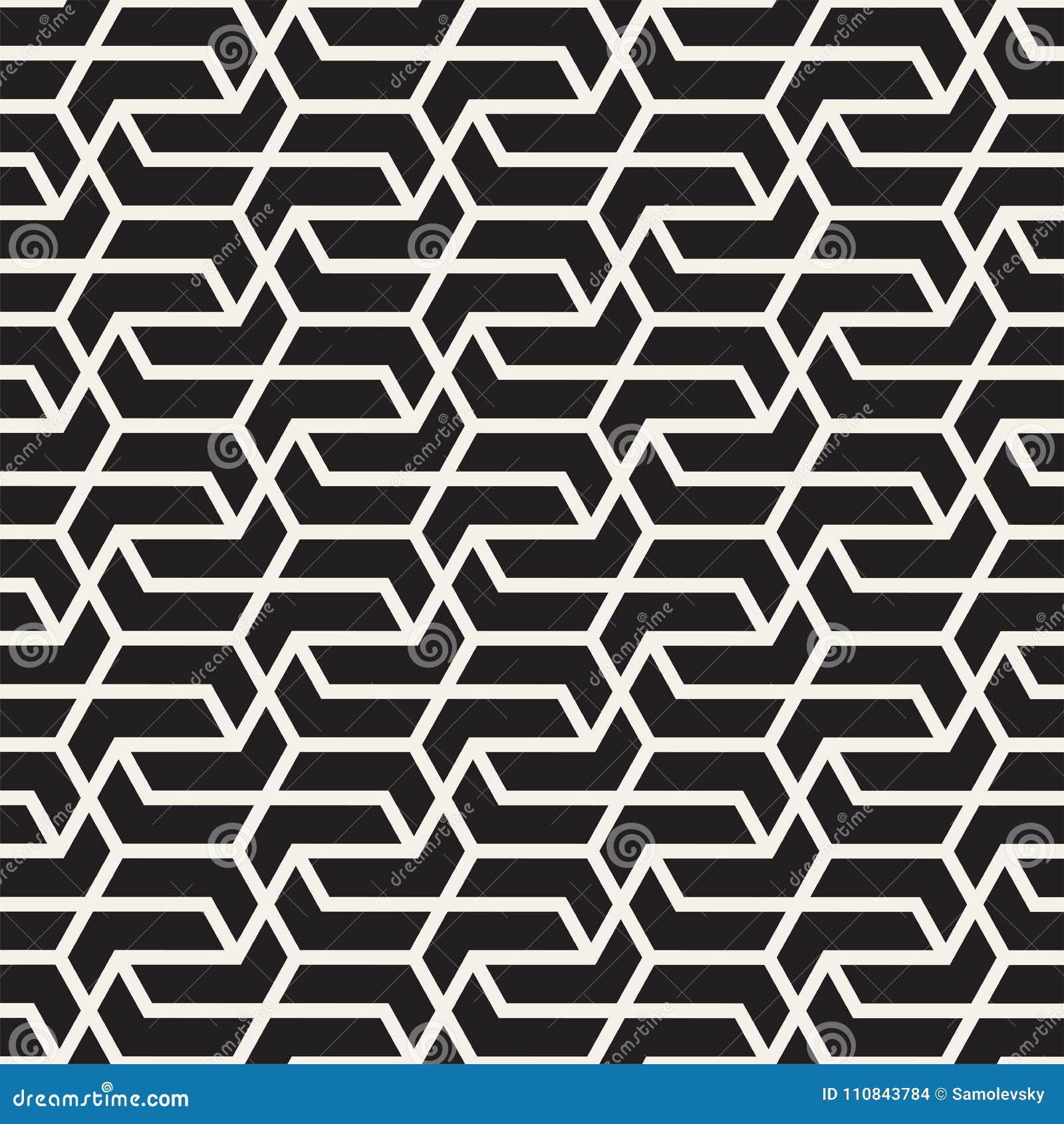 Vector Seamless Stripes Pattern. Modern Stylish Texture with Monochrome ...