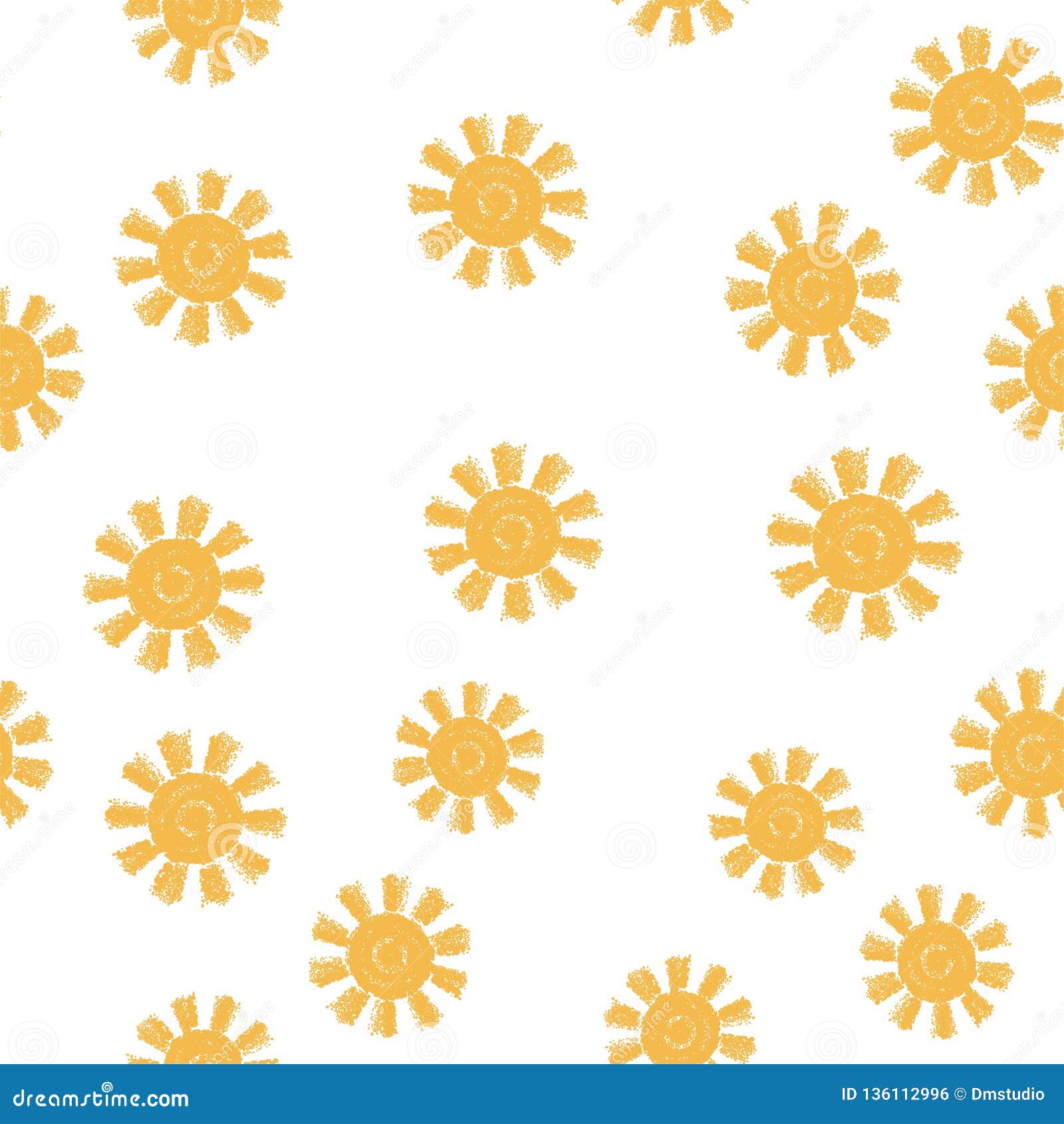 Vector Seamless Sun Pattern Stock Vector - Illustration of childish ...