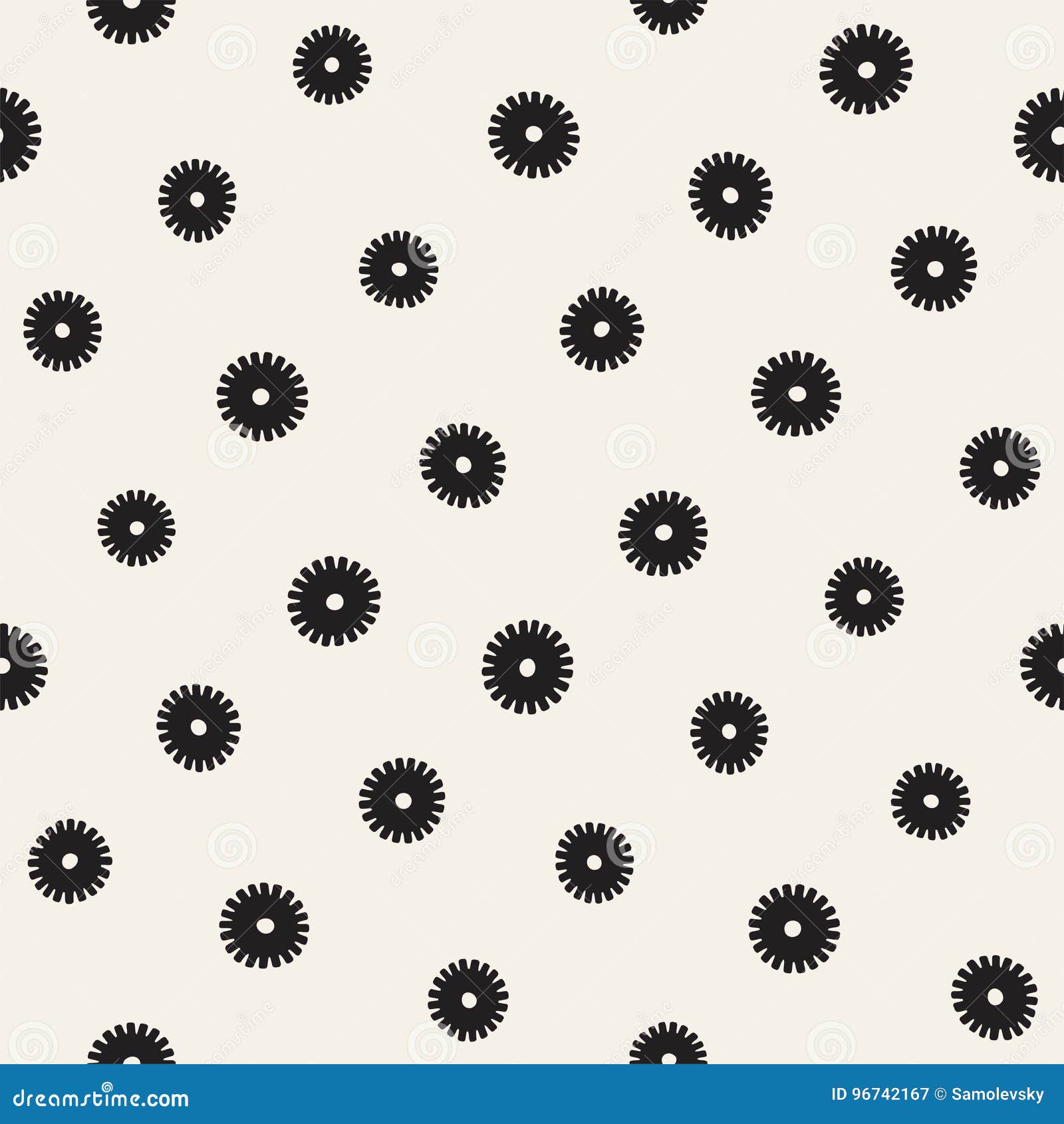 Vector Seamless Sunburst Shapes Freehand Pattern. Abstract Background ...