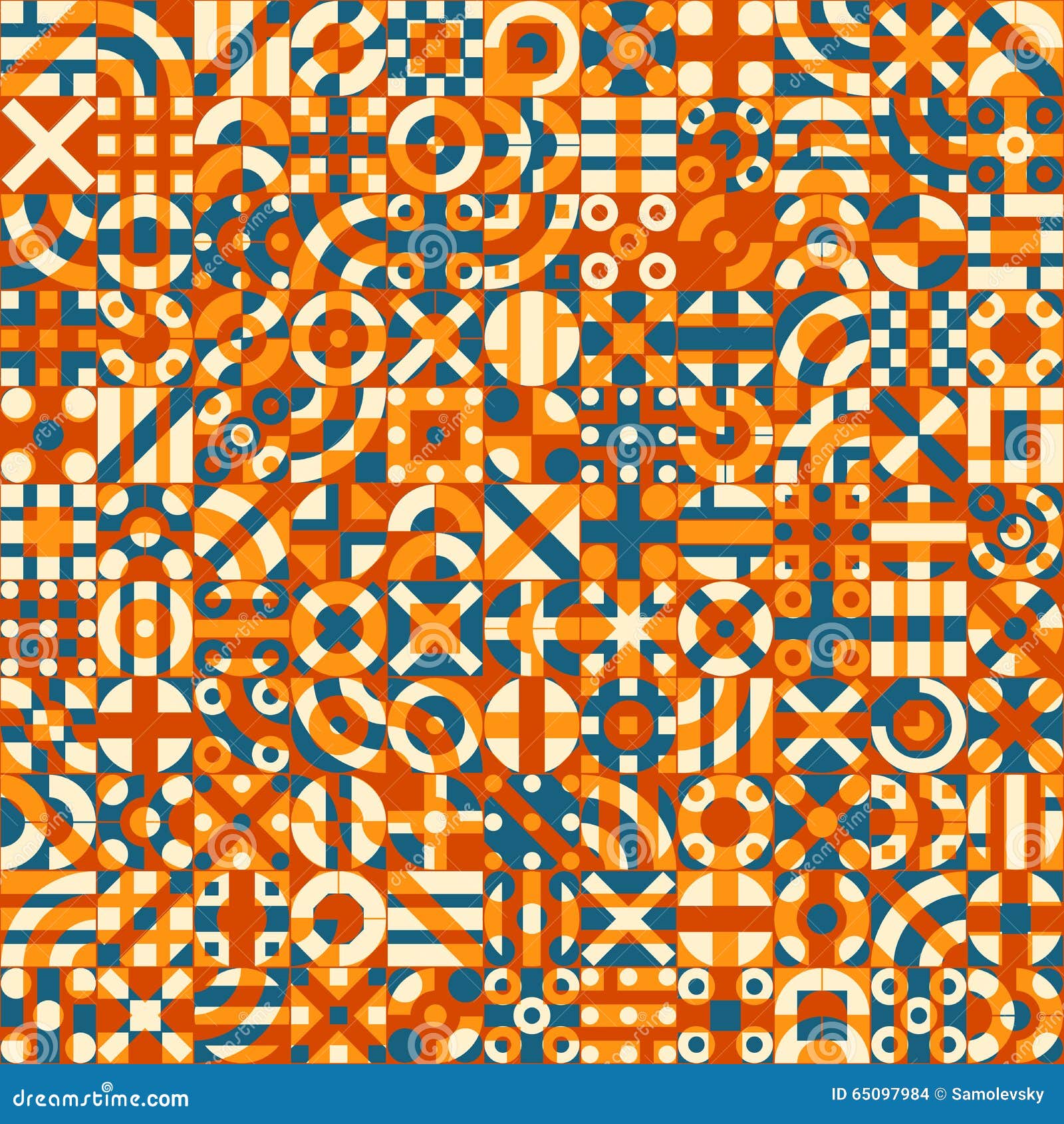 Vector Seamless Teal Orange Color Overlay Irregular Geometric Blocks ...