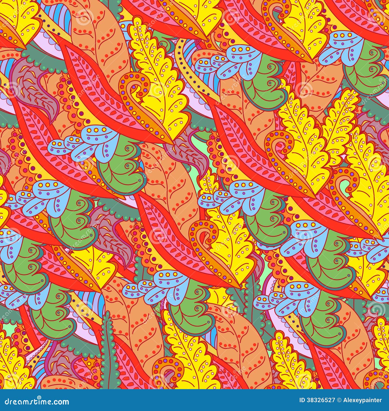 Vector Seamless Texture with Abstract Flowers. Endless Background ...