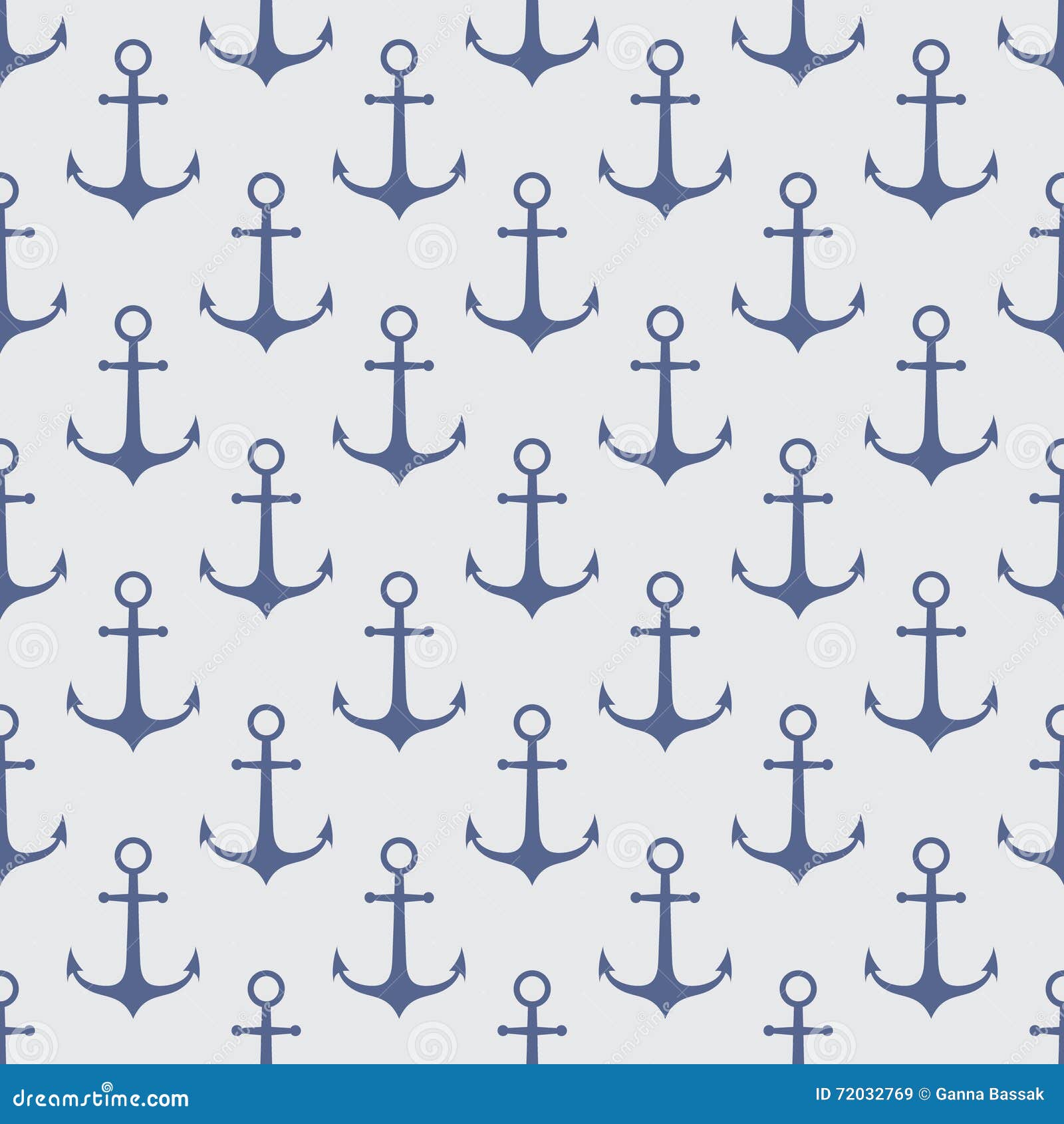 Vector Seamless Texture with Anchors Stock Vector - Illustration of ...