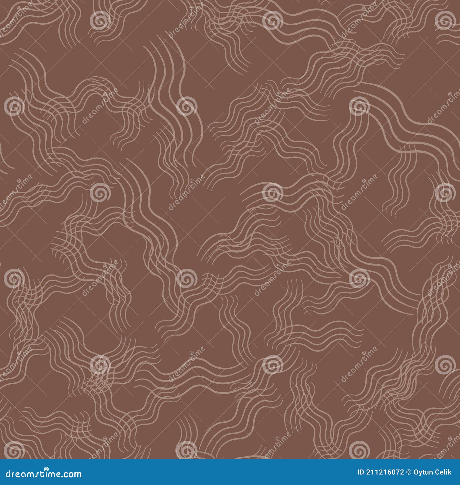 Vector Seamless Texture Background Pattern. Hand Drawn, Brown Colors ...