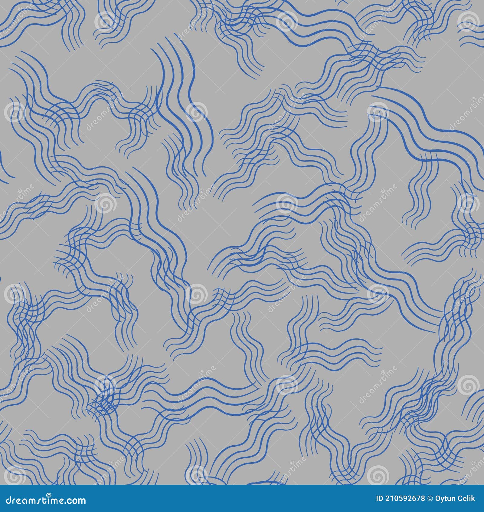 Vector Seamless Texture Background Pattern. Hand Drawn, Grey, Blue ...