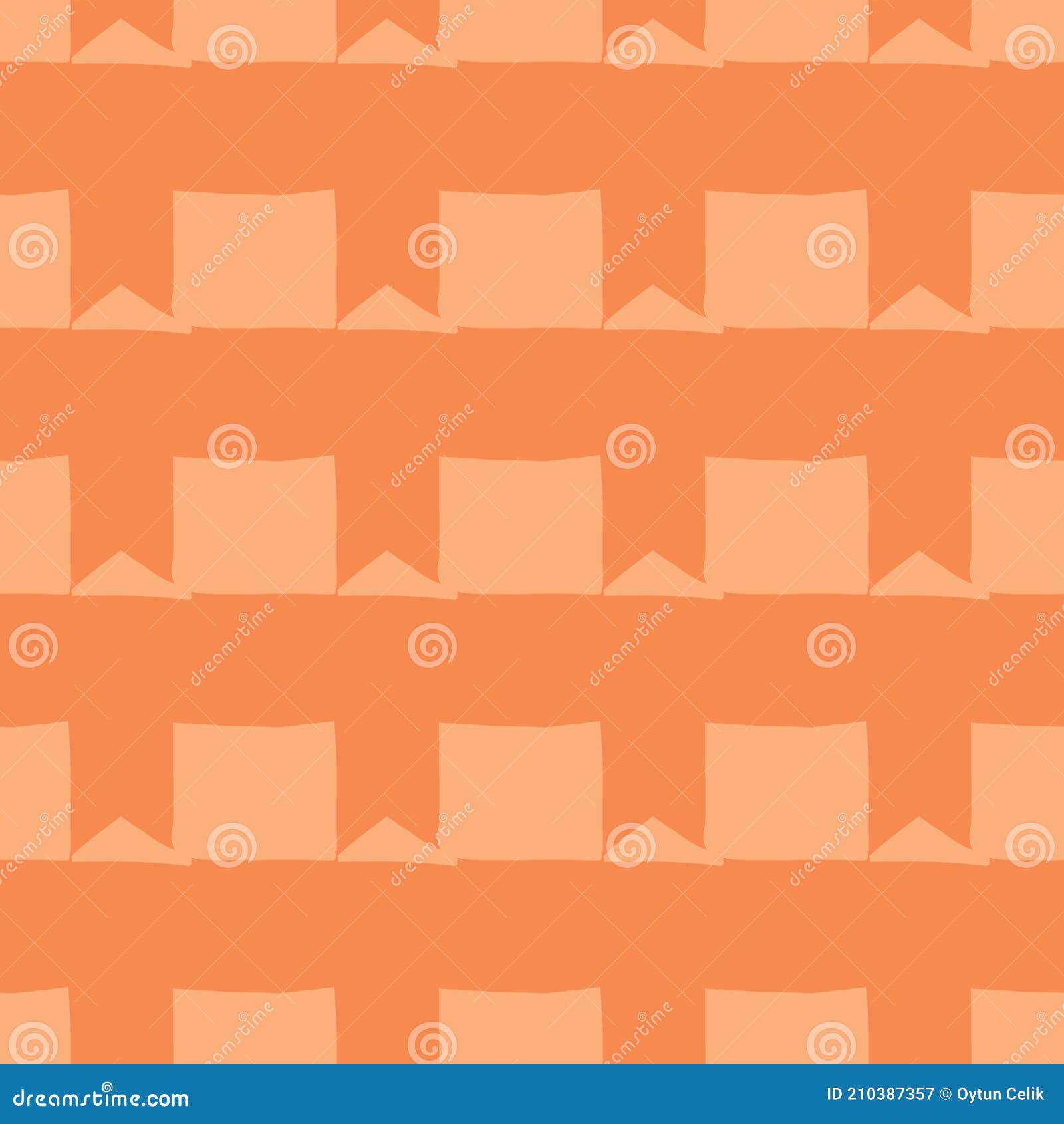 Vector Seamless Texture Background Pattern. Hand Drawn, Orange Colors ...