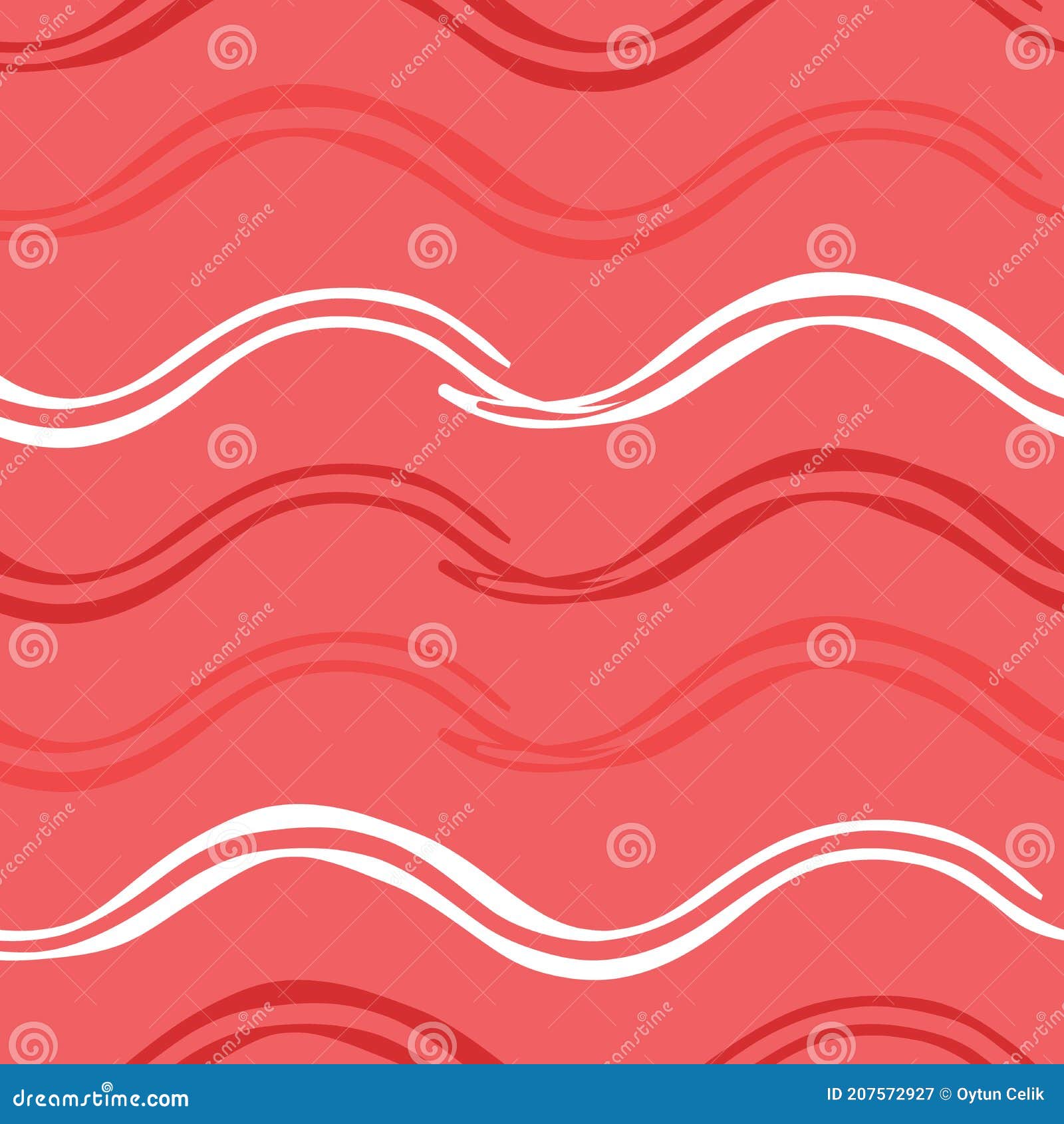 Vector Seamless Texture Background Pattern. Hand Drawn Red White Colors ...