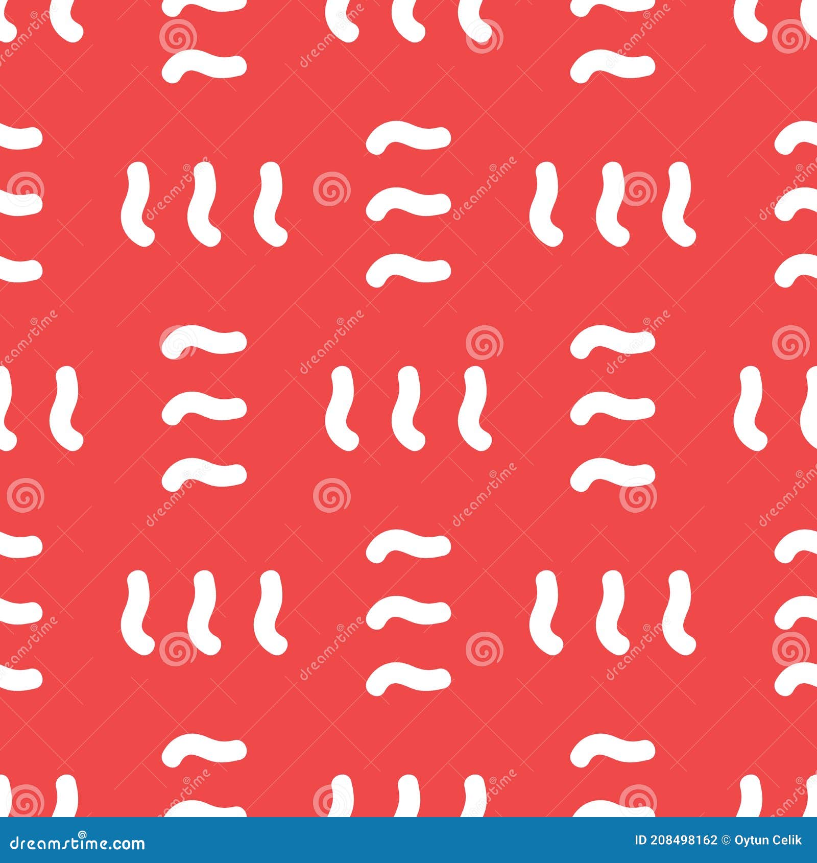 Vector Seamless Texture Background Pattern. Hand Drawn, Red, White ...