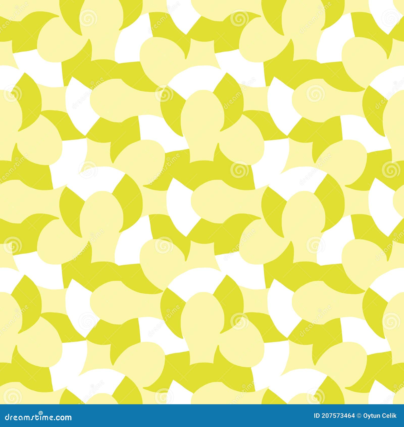 Vector Seamless Texture Background Pattern. Hand Drawn Yellow White ...