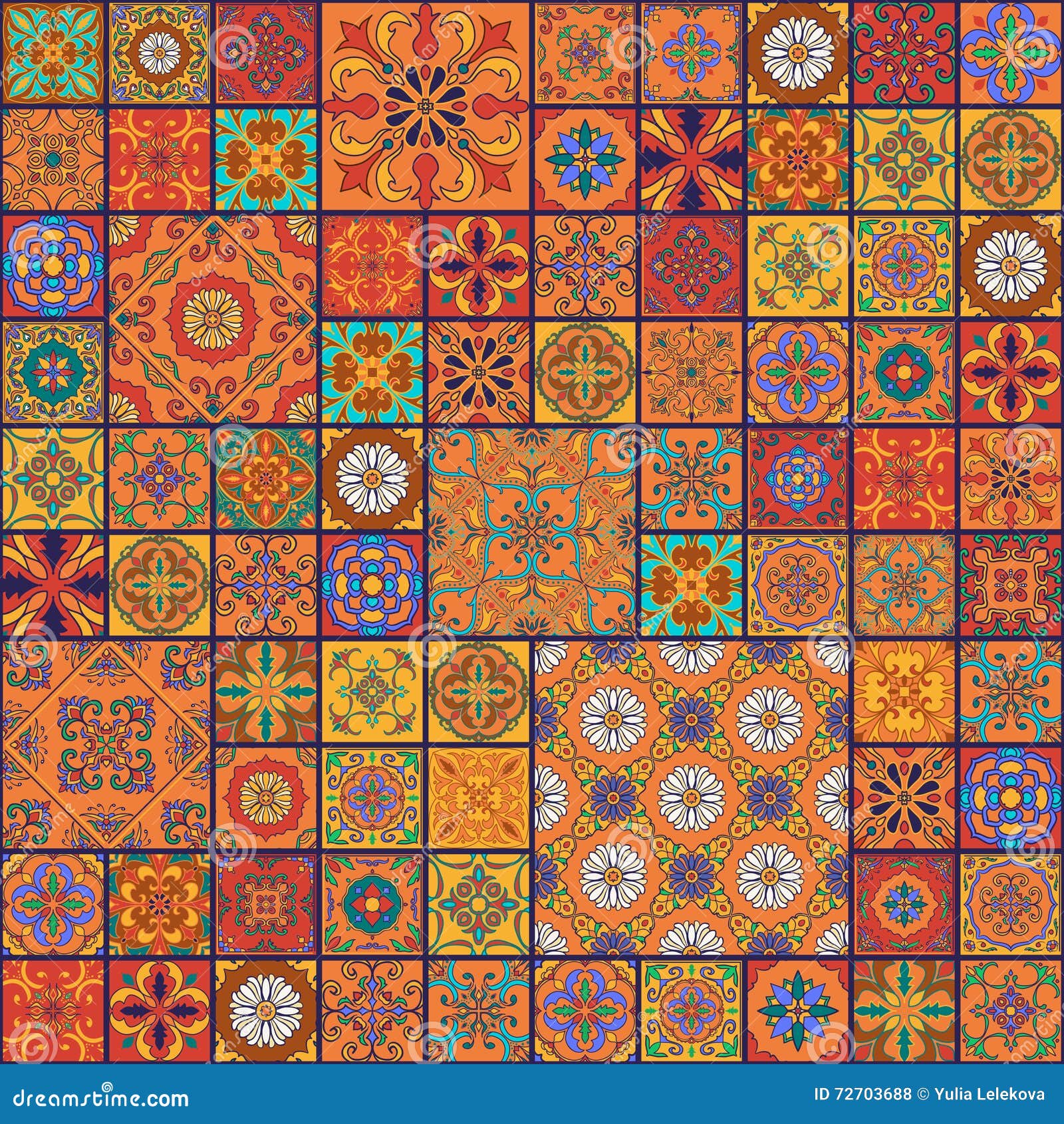 Vector Seamless Texture. Beautiful Mega Patchwork Pattern for Design ...