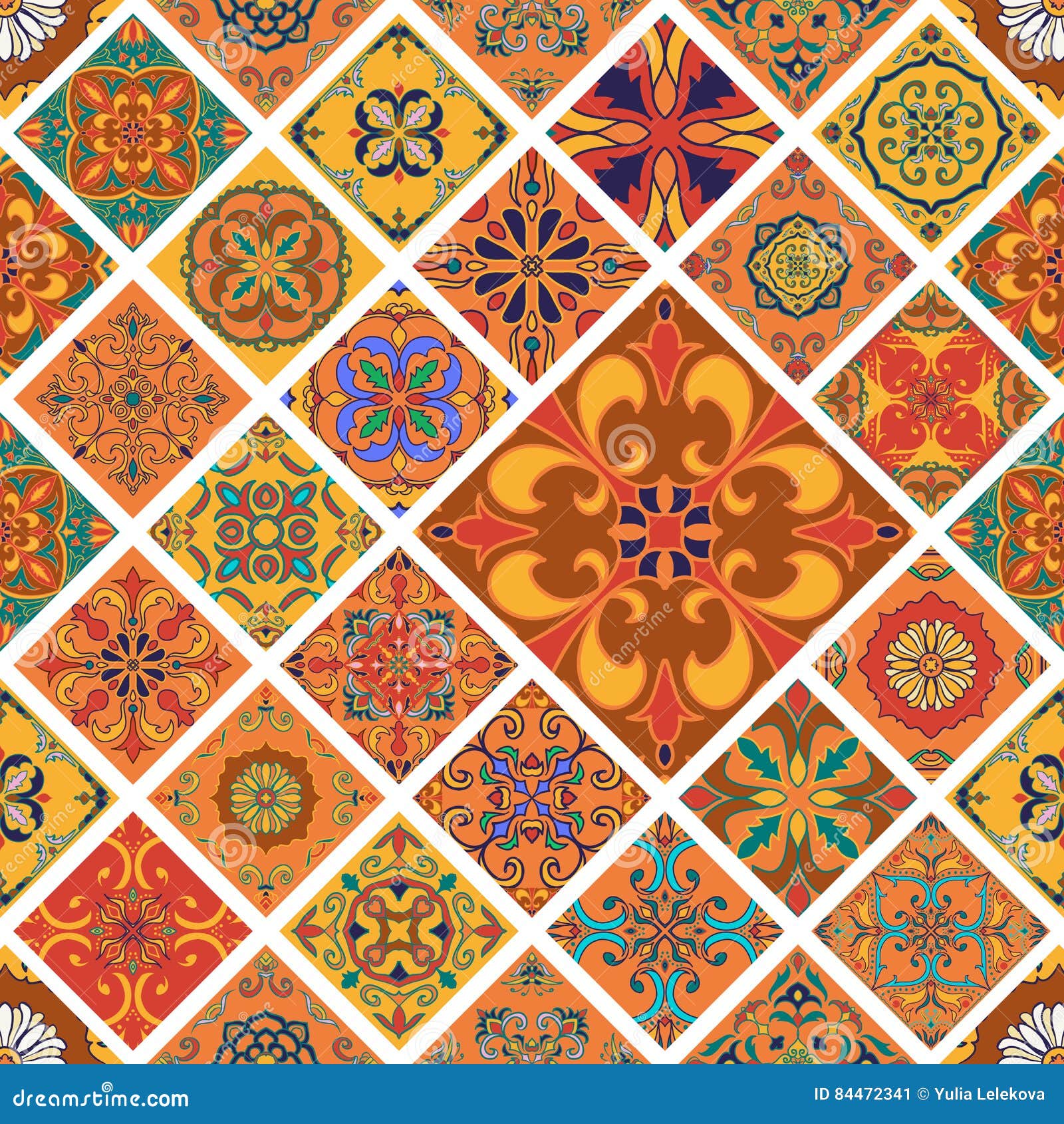 Vector Seamless Texture. Beautiful Mega Patchwork Pattern for Design and Fashion with Decorative ...