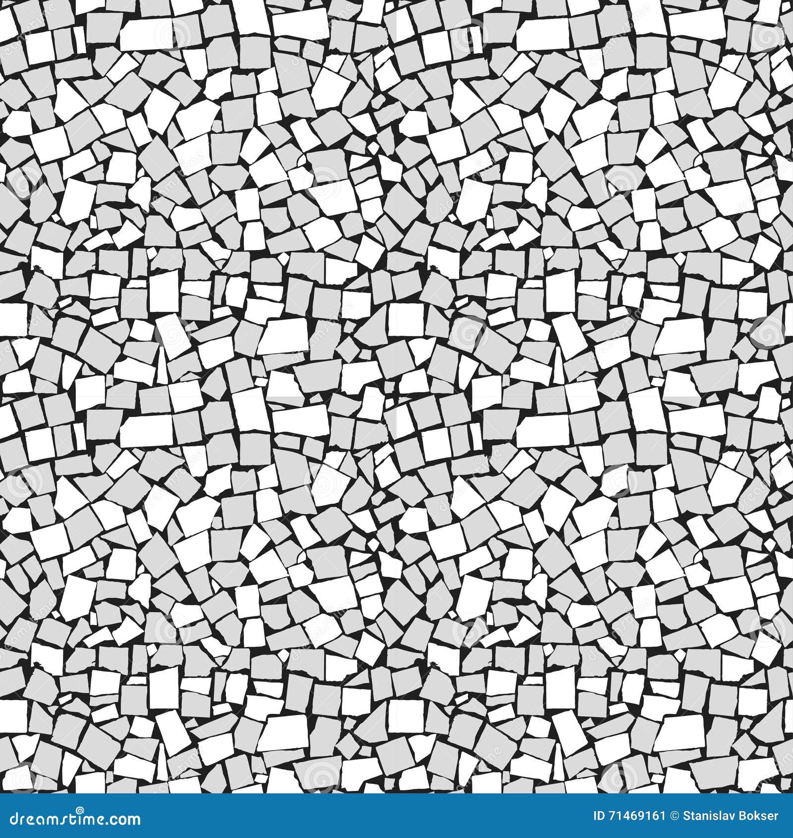 Vector Seamless Texture of Black and White Asymmetric Decorative Tiles ...