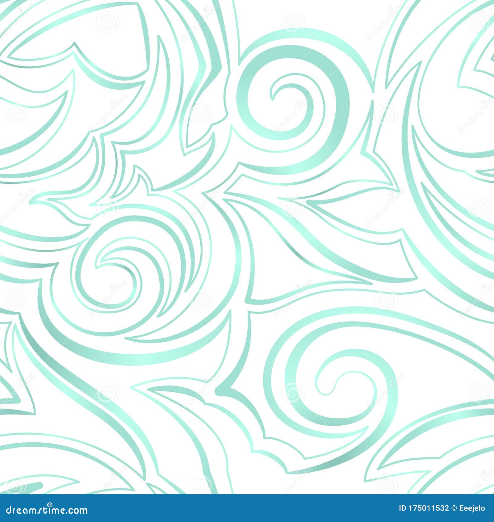 Vector Seamless Texture of Blue or Turquoise Lines with Different ...