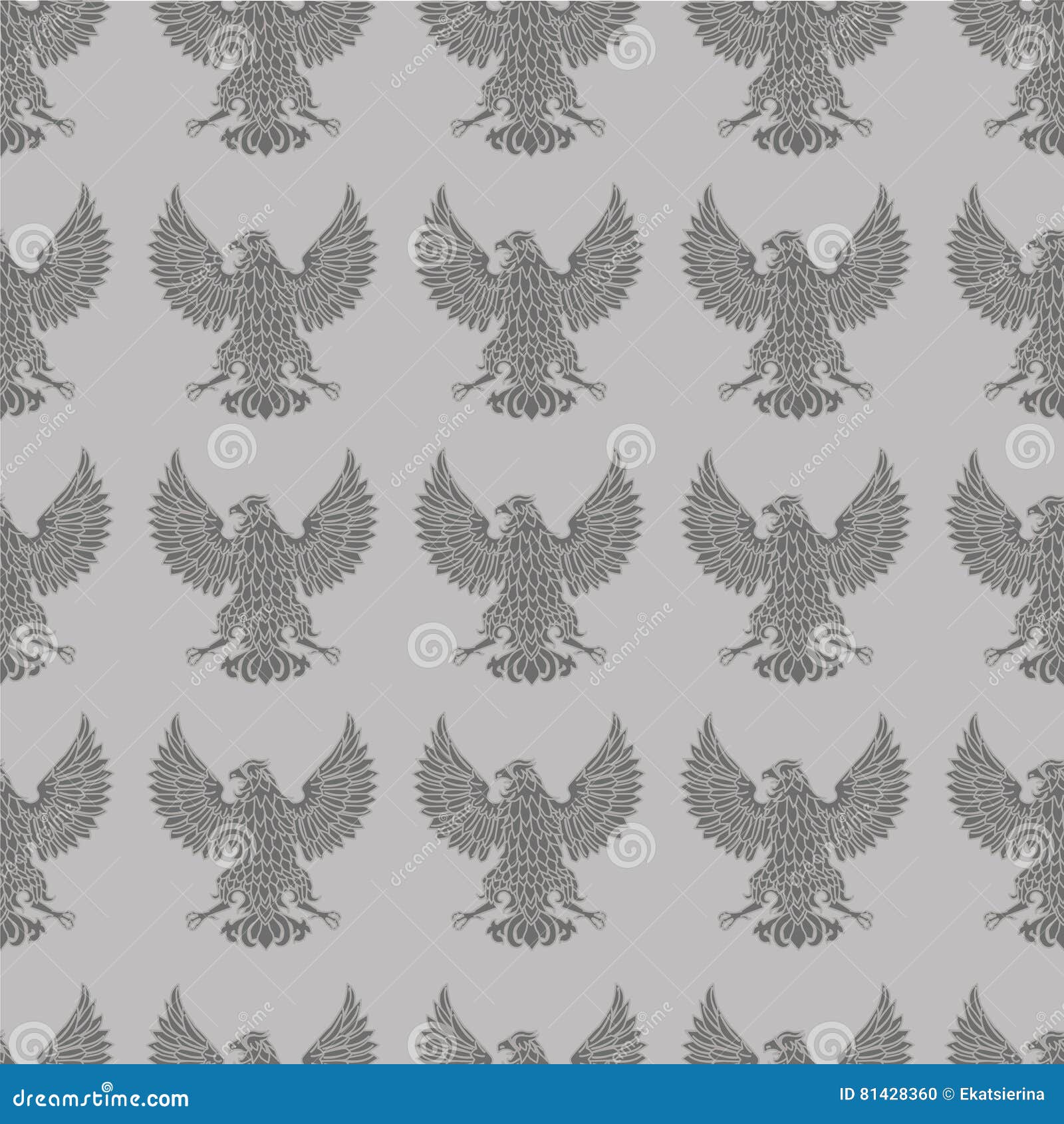 Vector Seamless Texture with Eagle Pattern Stock Vector - Illustration ...