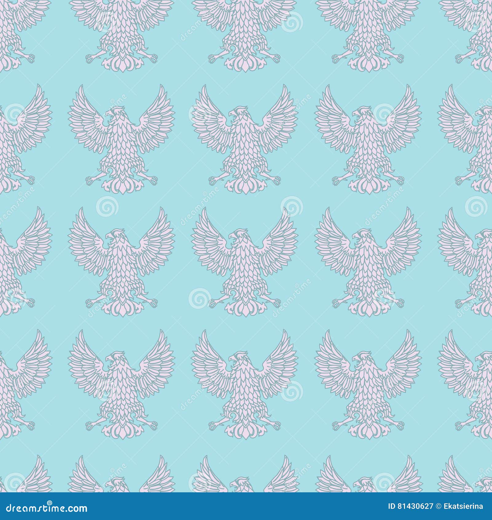 Vector Seamless Texture with Eagle Pattern Stock Vector - Illustration ...