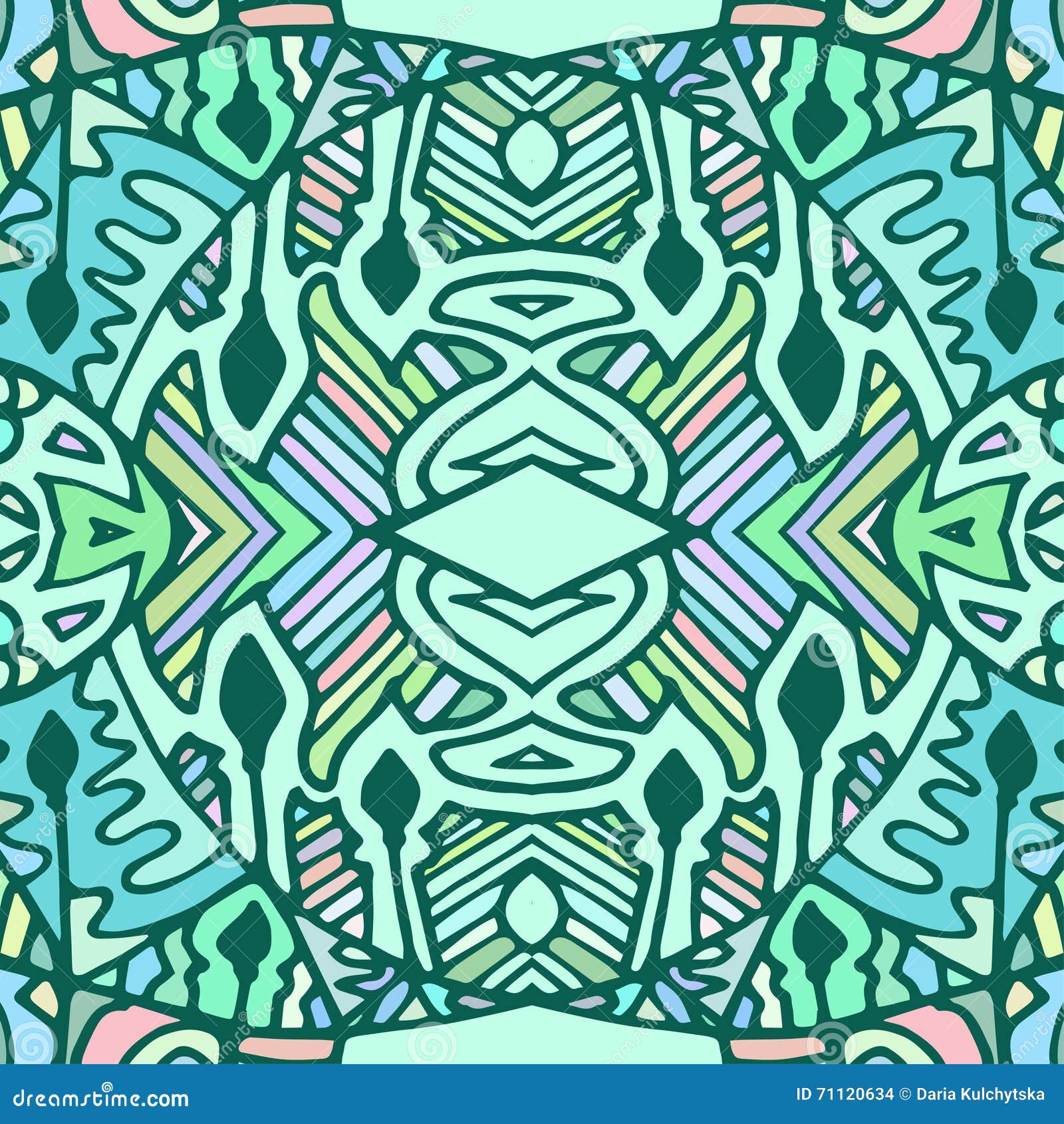 Vector Seamless Texture. Endless Background Light. Ethnic Seamless ...