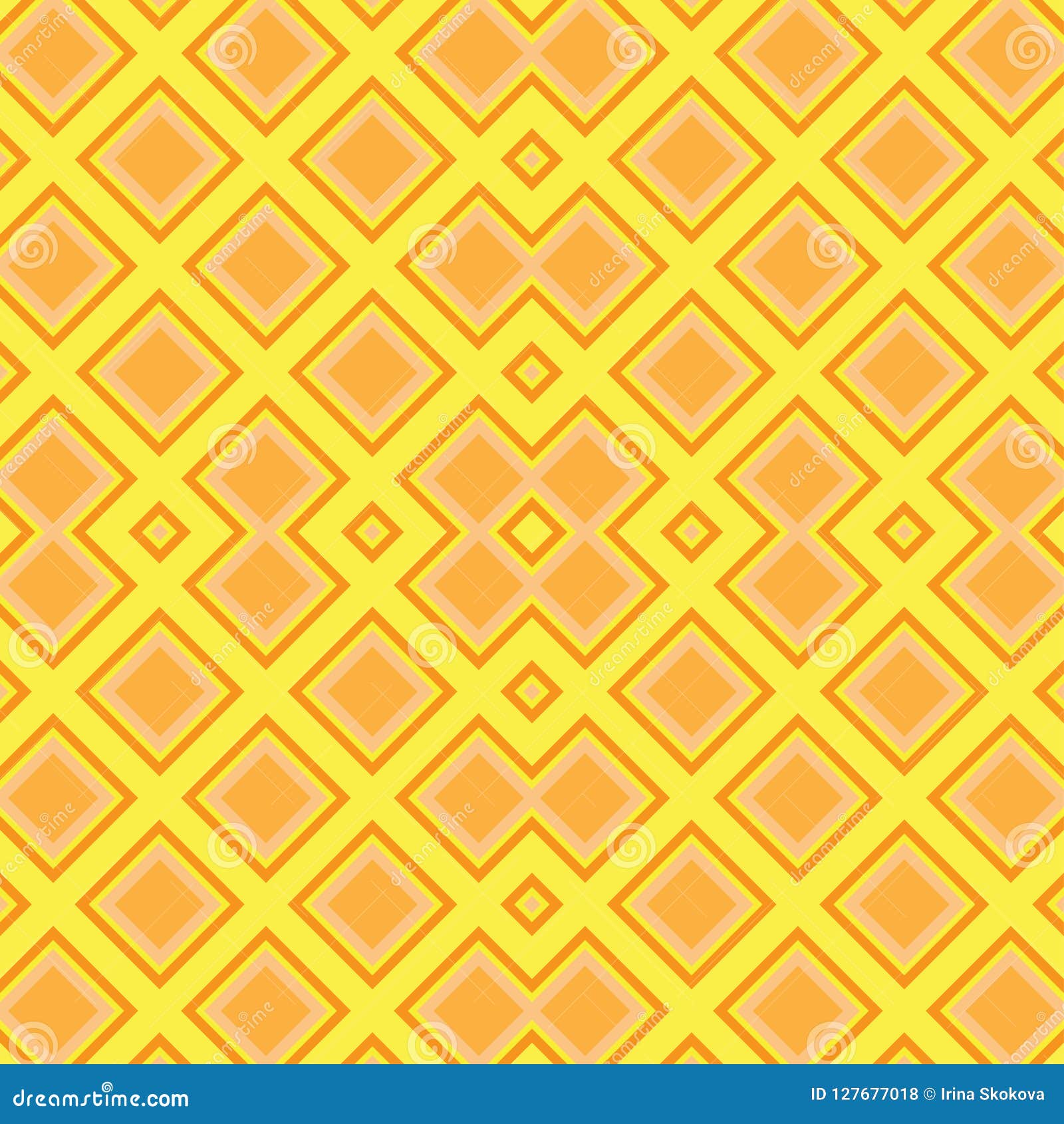 Vector Seamless Texture with Ethnic Styled Rhombs Stock Illustration ...