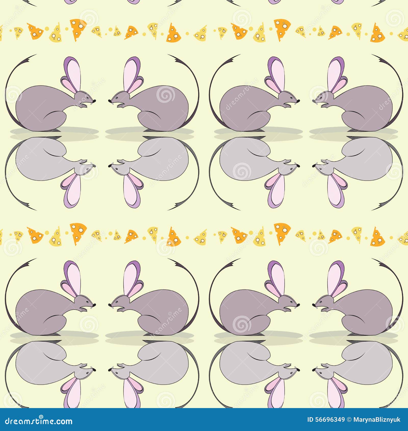 Vector Seamless Texture With Mouse | CartoonDealer.com #56696349