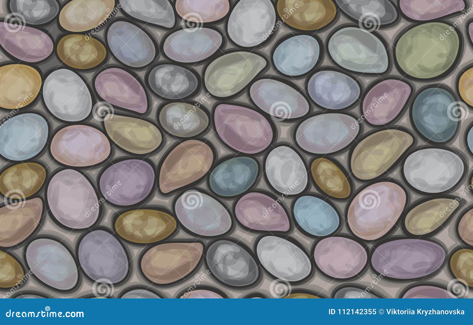 Vector Seamless Texture Pebbles. Stock Vector - Illustration of ...