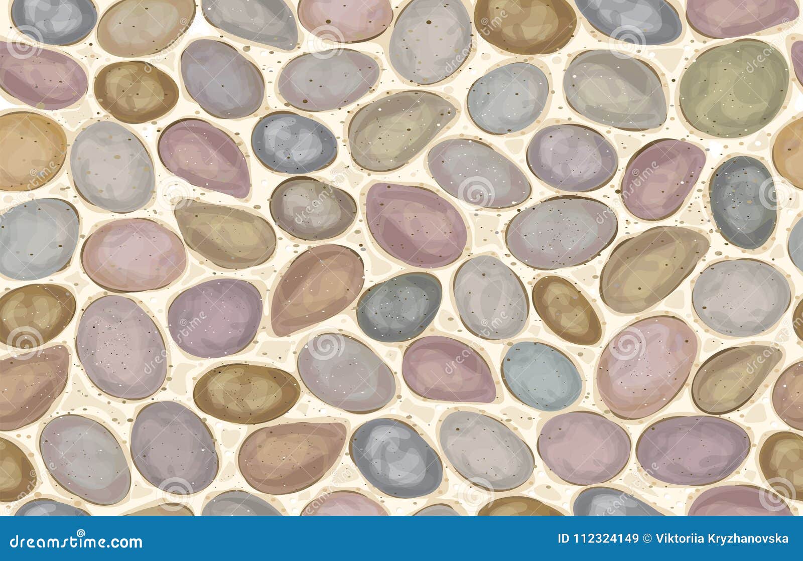 Vector Seamless Texture Pebbles. Stock Vector - Illustration of ...