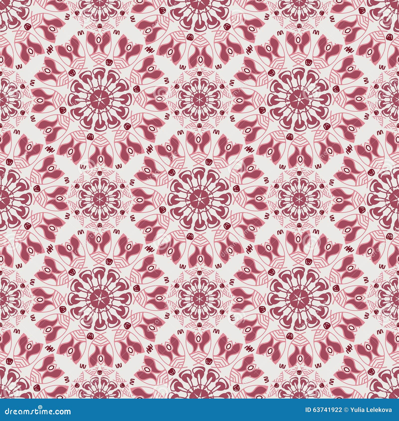 Vector Seamless Texture in Romantic Style. Pattern with Floral ...