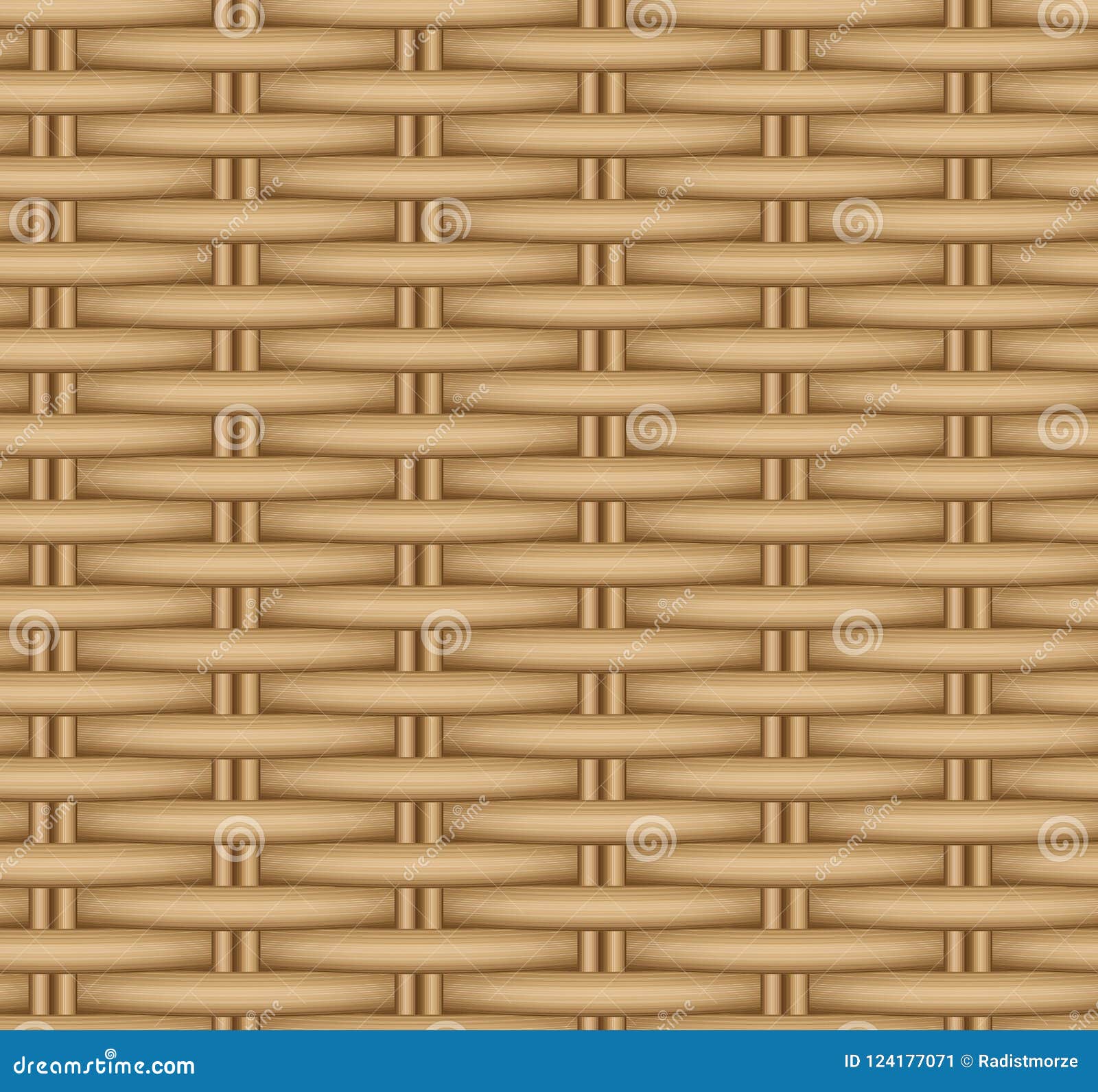 Vector Seamless Texture of a Wicker Basket. Stock Illustration ...