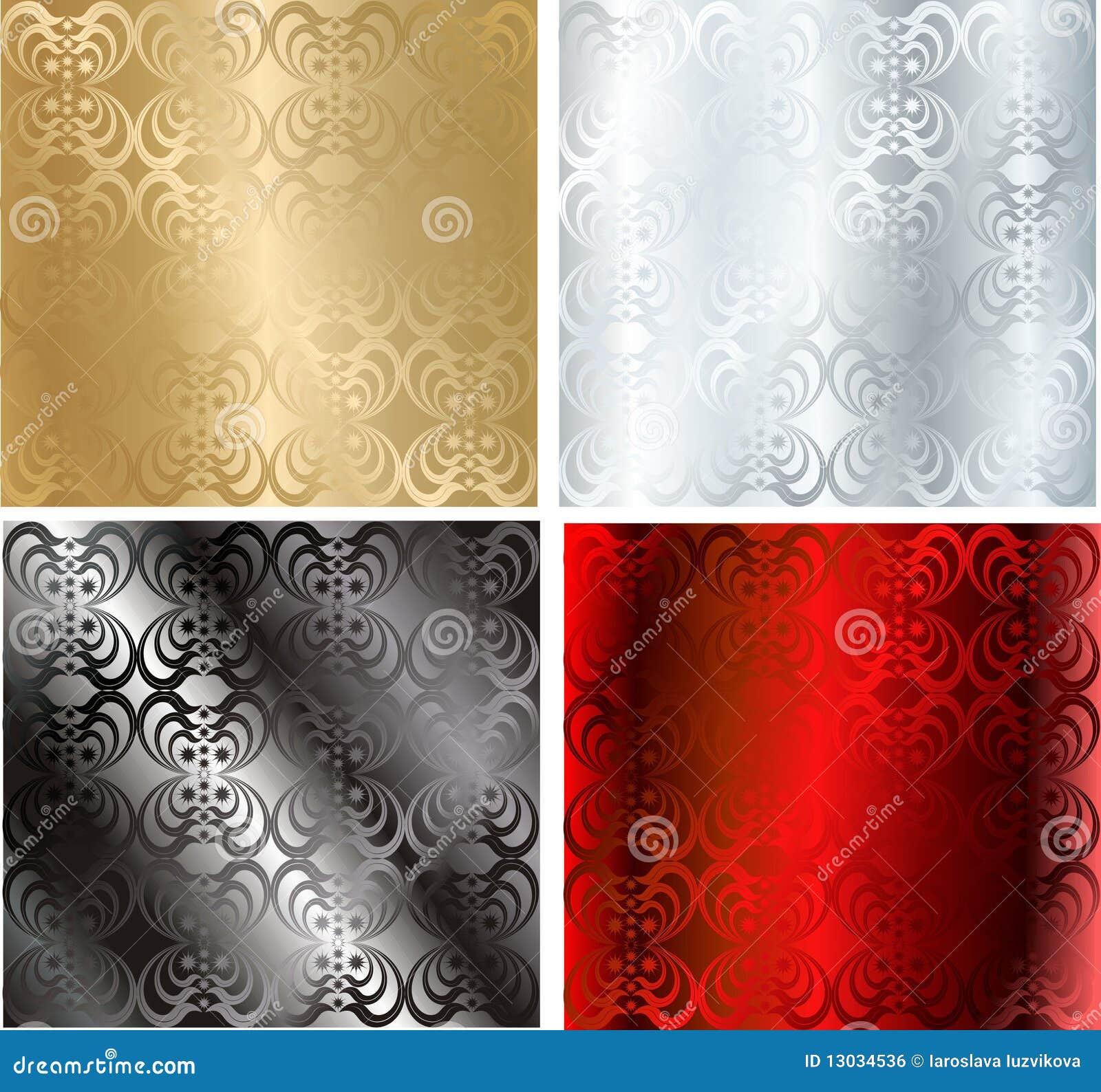 Vector seamless textures stock vector. Illustration of damask - 13034536