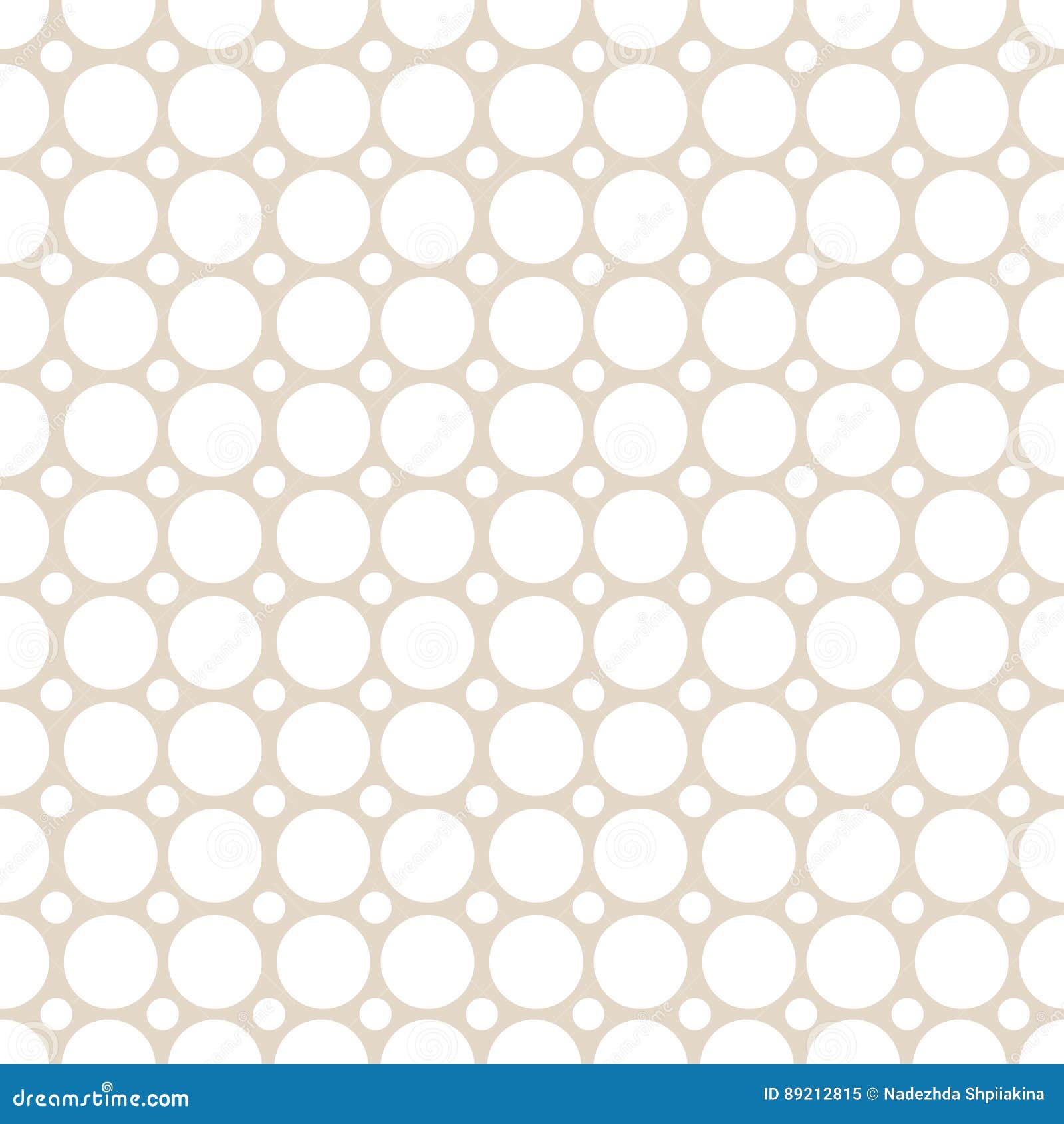 Vector Seamless Tiling Pattern with Polka Dot Ornament. Stock Vector ...