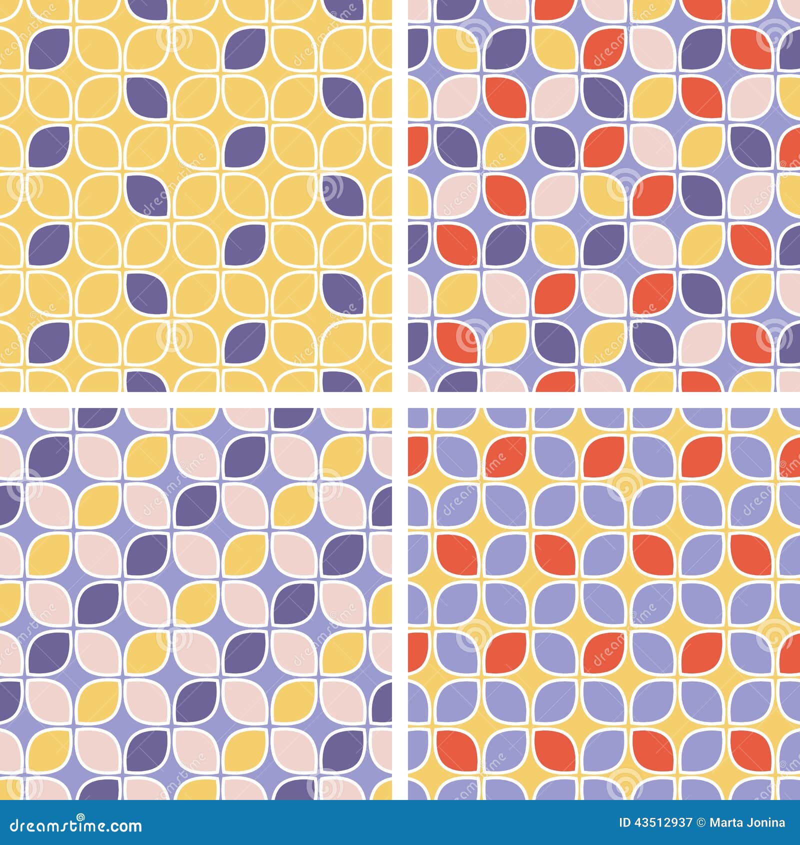 Vector Seamless Tiling Patterns - Geometric Stock Illustration ...