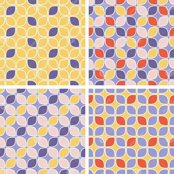Vector Seamless Tiling Patterns - Geometric Stock Illustration ...