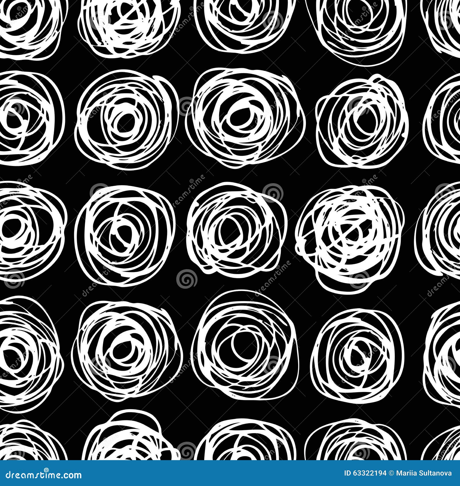 Vector Seamless Trendy Modern Circle Pattern. Stock Vector ...