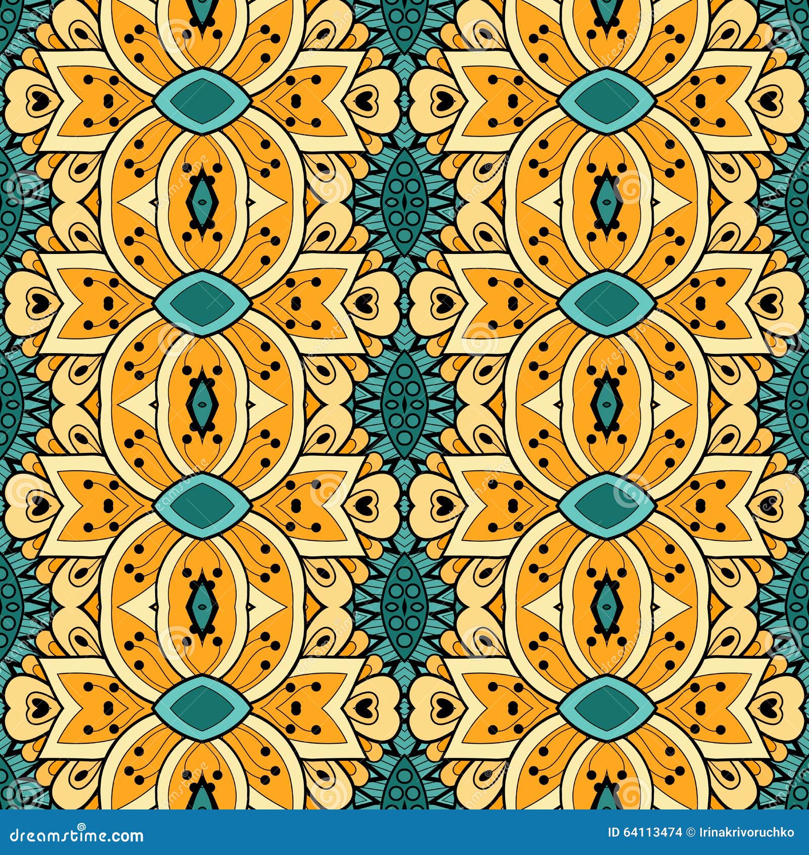 Vector Seamless Vintage Lace Pattern Stock Vector - Illustration of ...