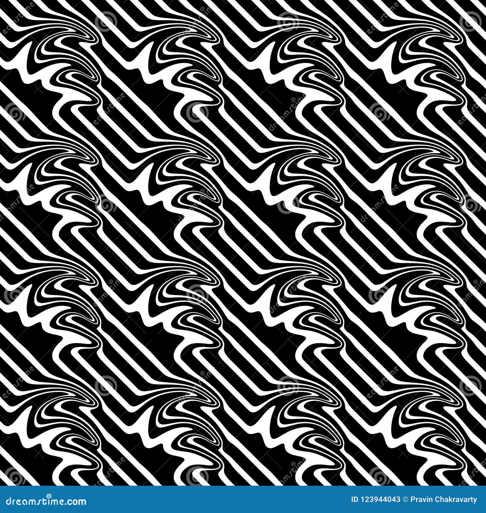 Wave Pattern Black And White