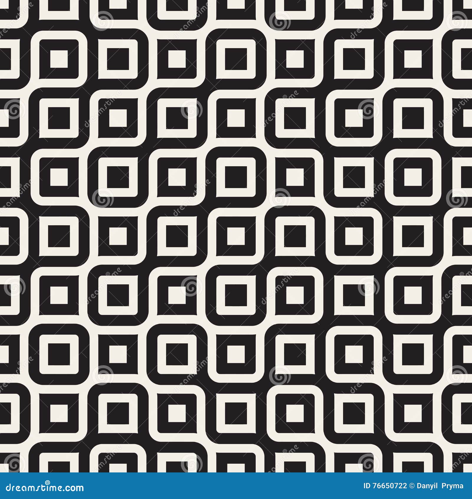 Vector Seamless Wavy Round Lines Irregular Geometric Pattern Stock ...