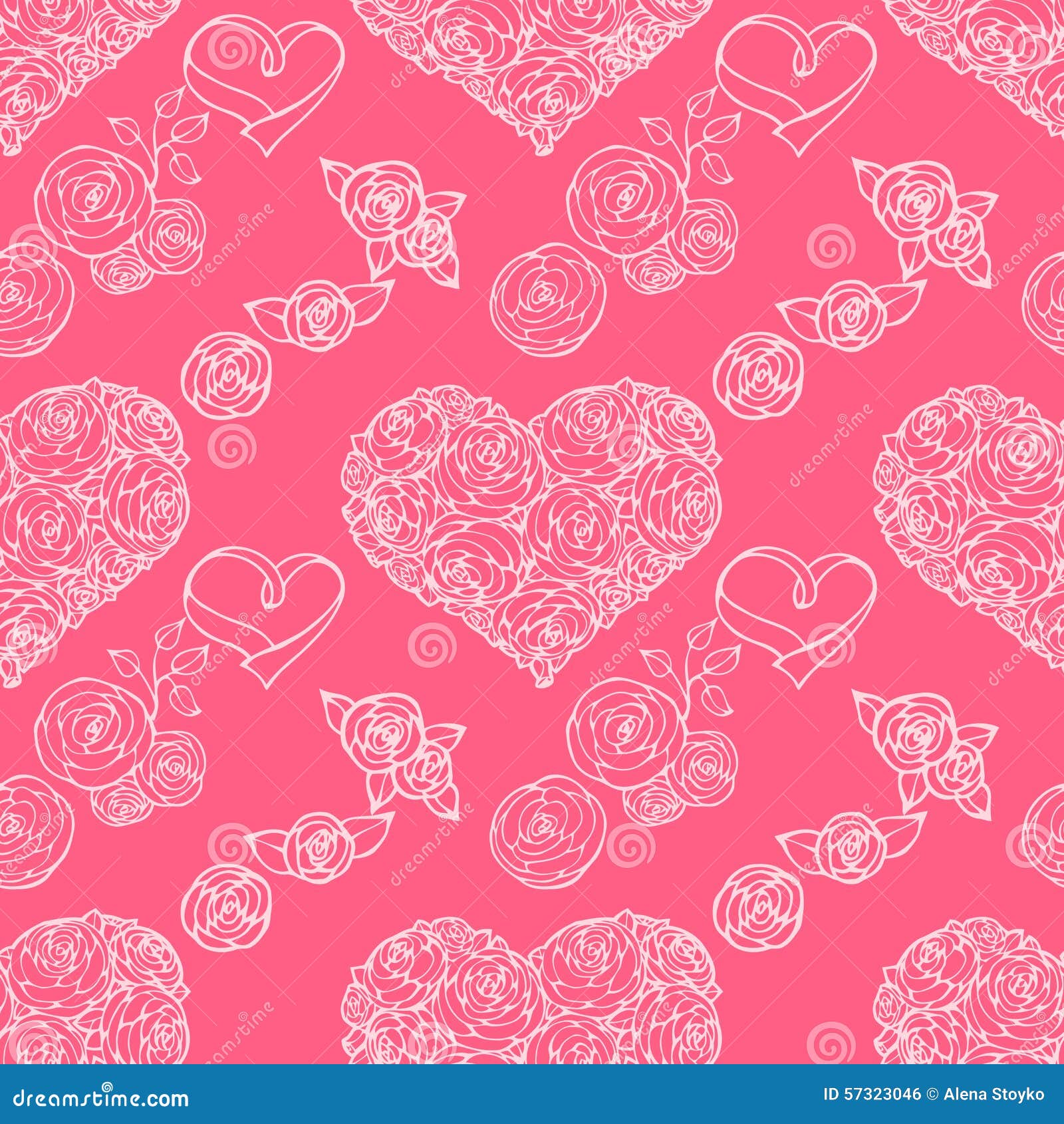 Vector Seamless Wedding Background. Stock Illustration - Illustration ...