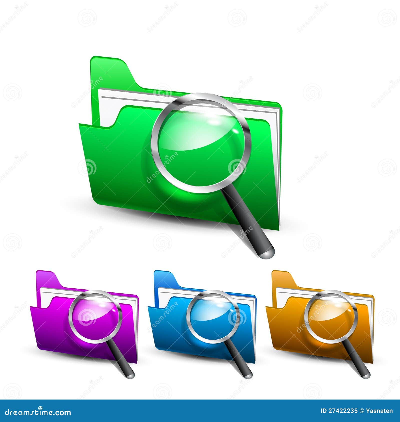 Vector search folder stock illustration. Illustration of chart - 27422235