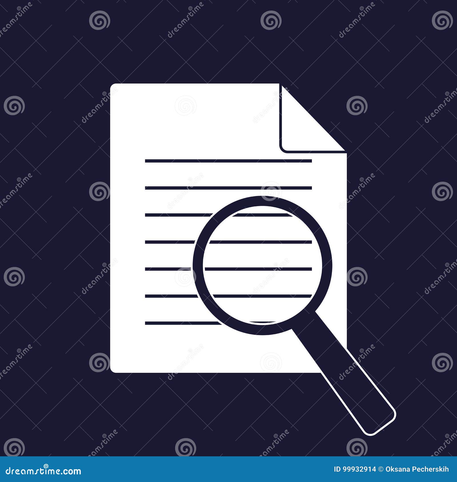 Vector Search Icon Document. Find in Document Symbol Stock Vector ...
