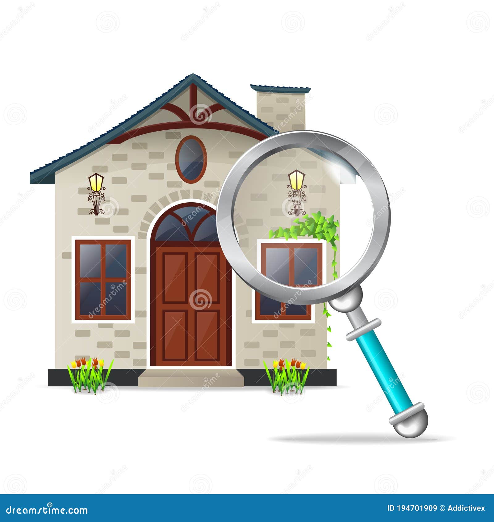 Vector Searching for a House Stock Vector - Illustration of vector ...
