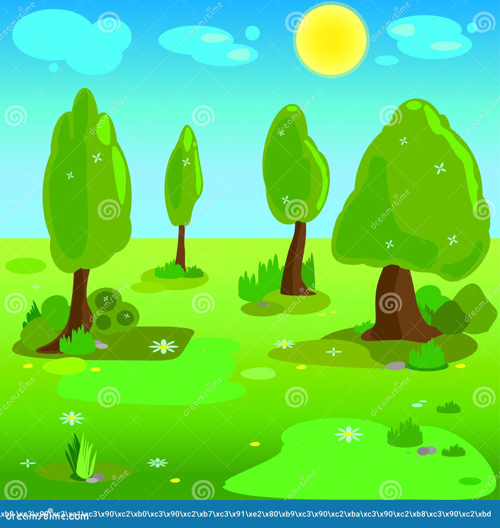 Vector of the Season of the Year Spring Stock Vector - Illustration of ...