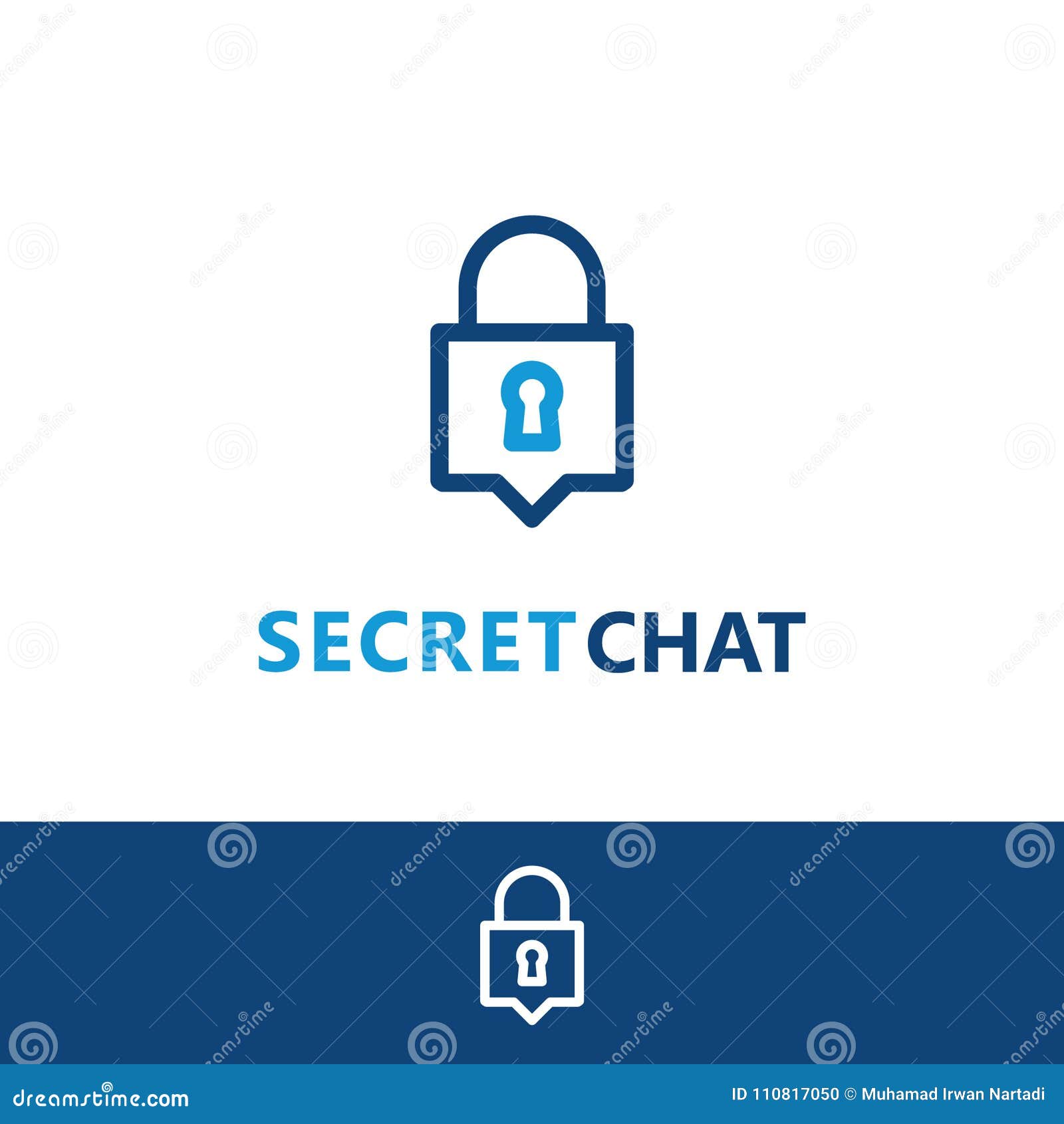 Secret Chat Logo Icon Template Stock Illustration - Illustration of ...