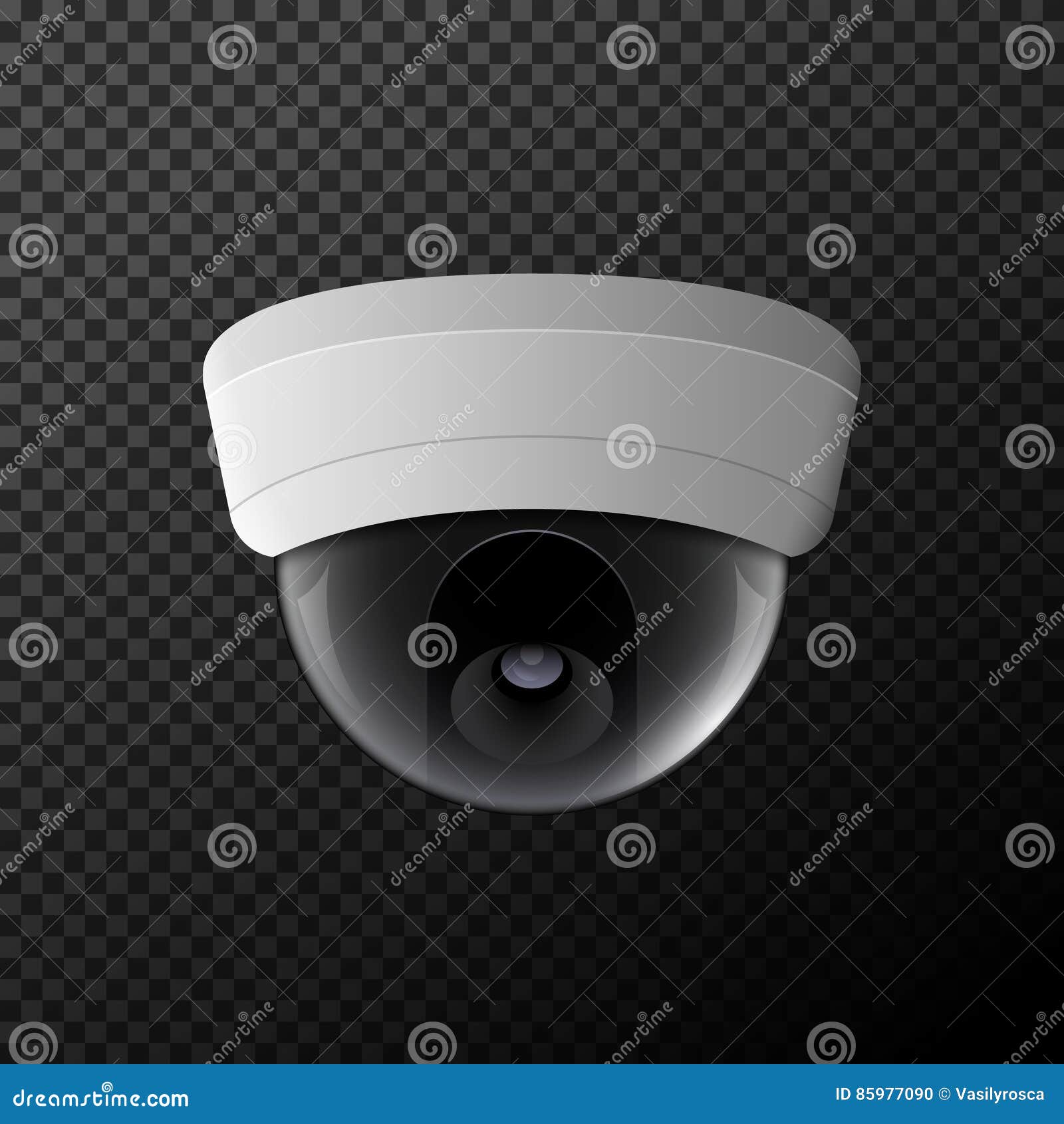 Vector Security Camera Illustration. Safety Control Equipment. Ceiling ...