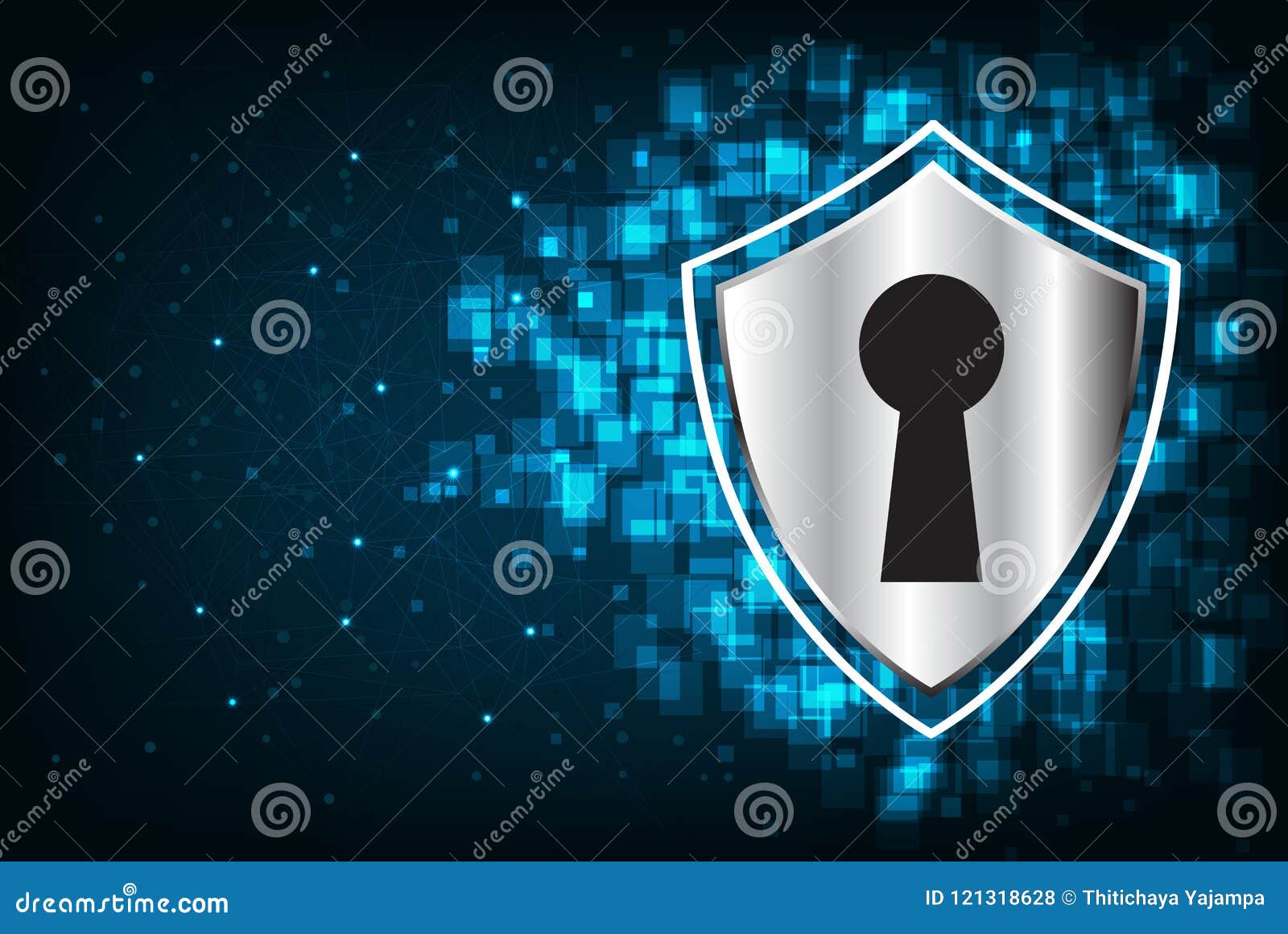Vector Security Design on Technology Background. Stock Vector ...