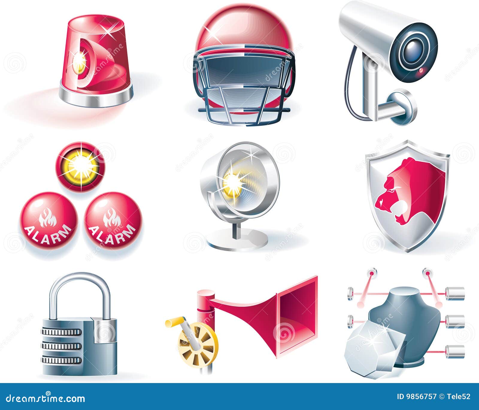 Vector security icon set stock vector. Illustration of equipment - 9856757
