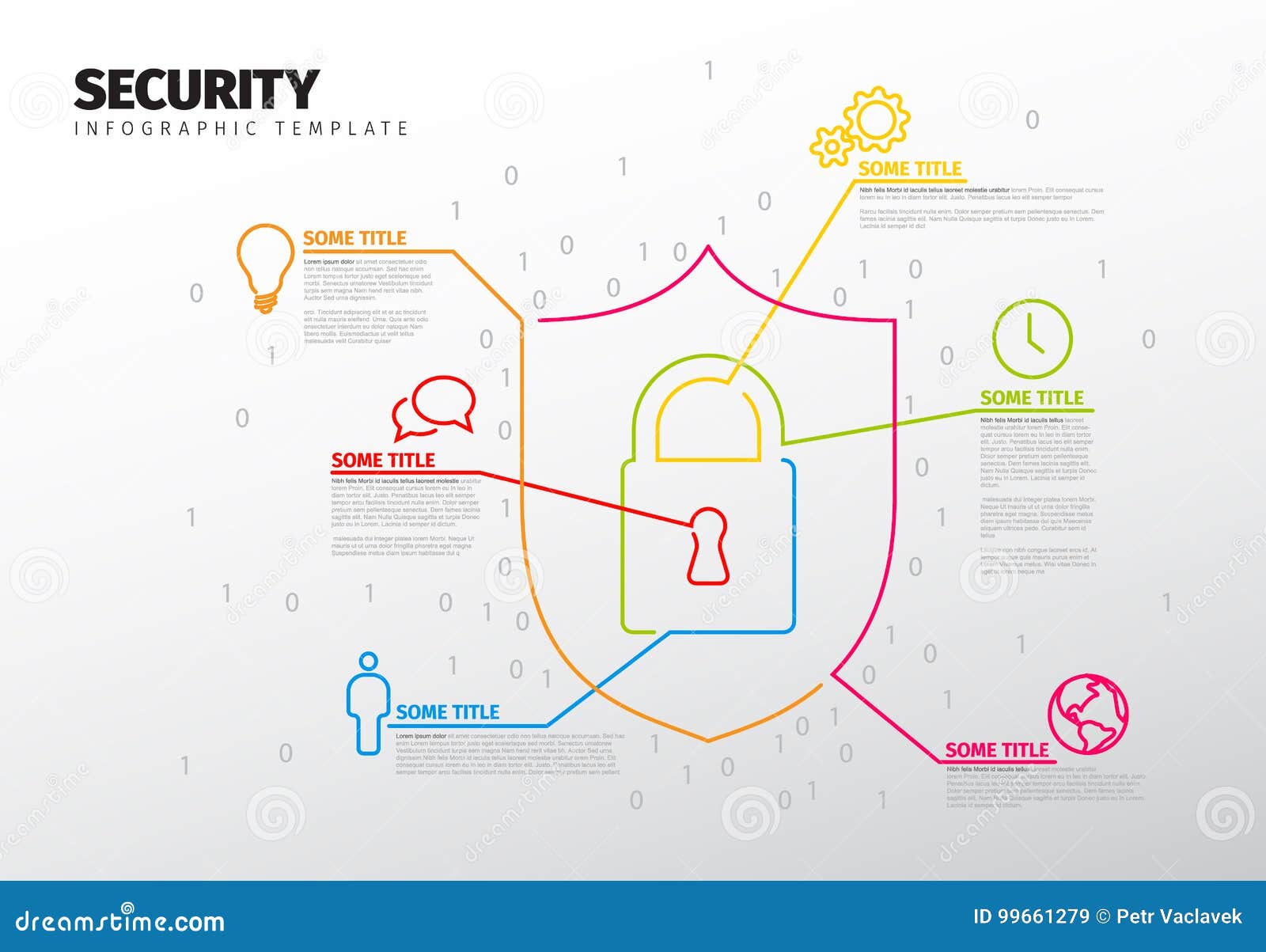 Vector Security Infographic Report Template Stock Vector - Illustration ...